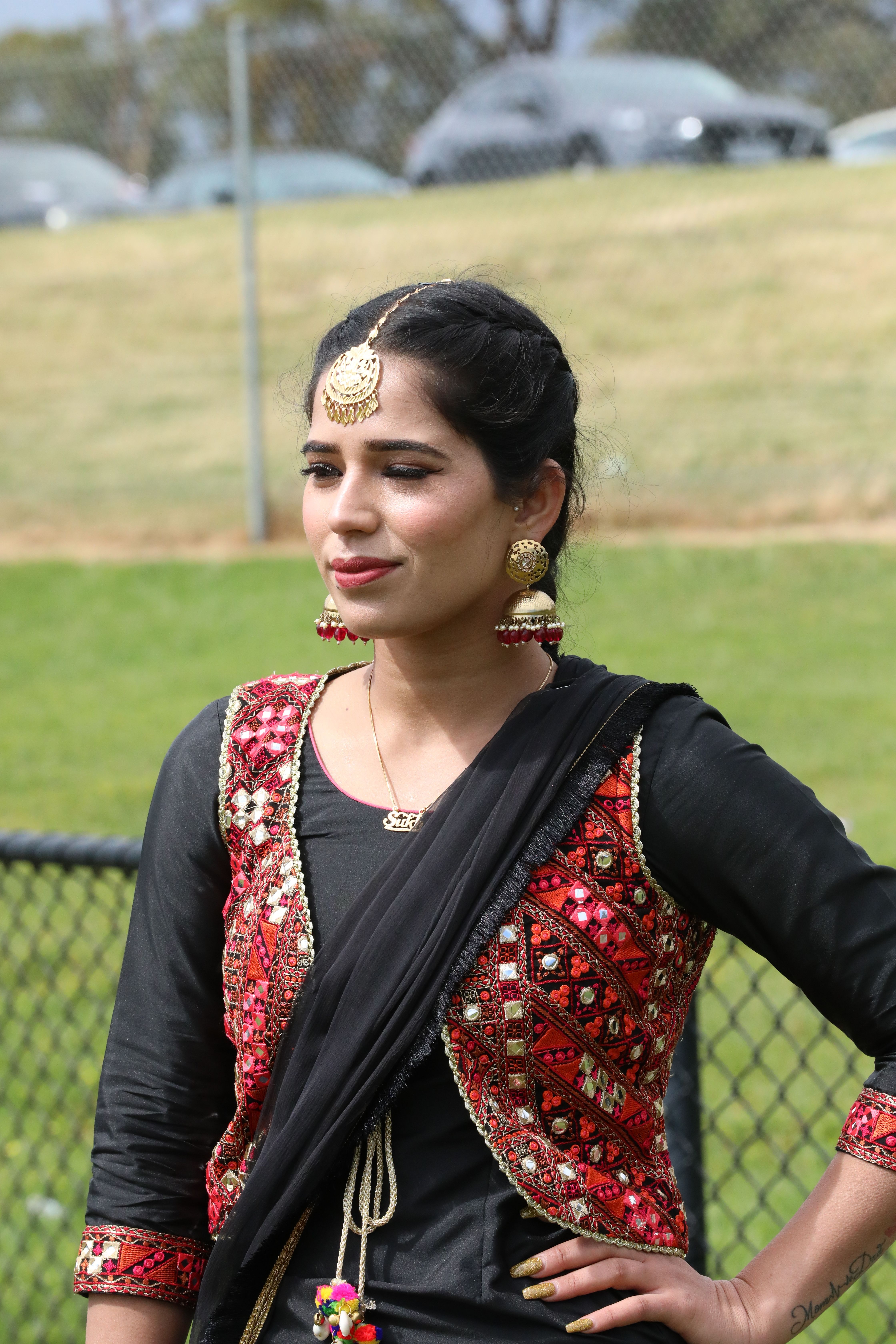 Portrait of Woman in Traditional Indian Attire Outdoors · Free Stock Photo