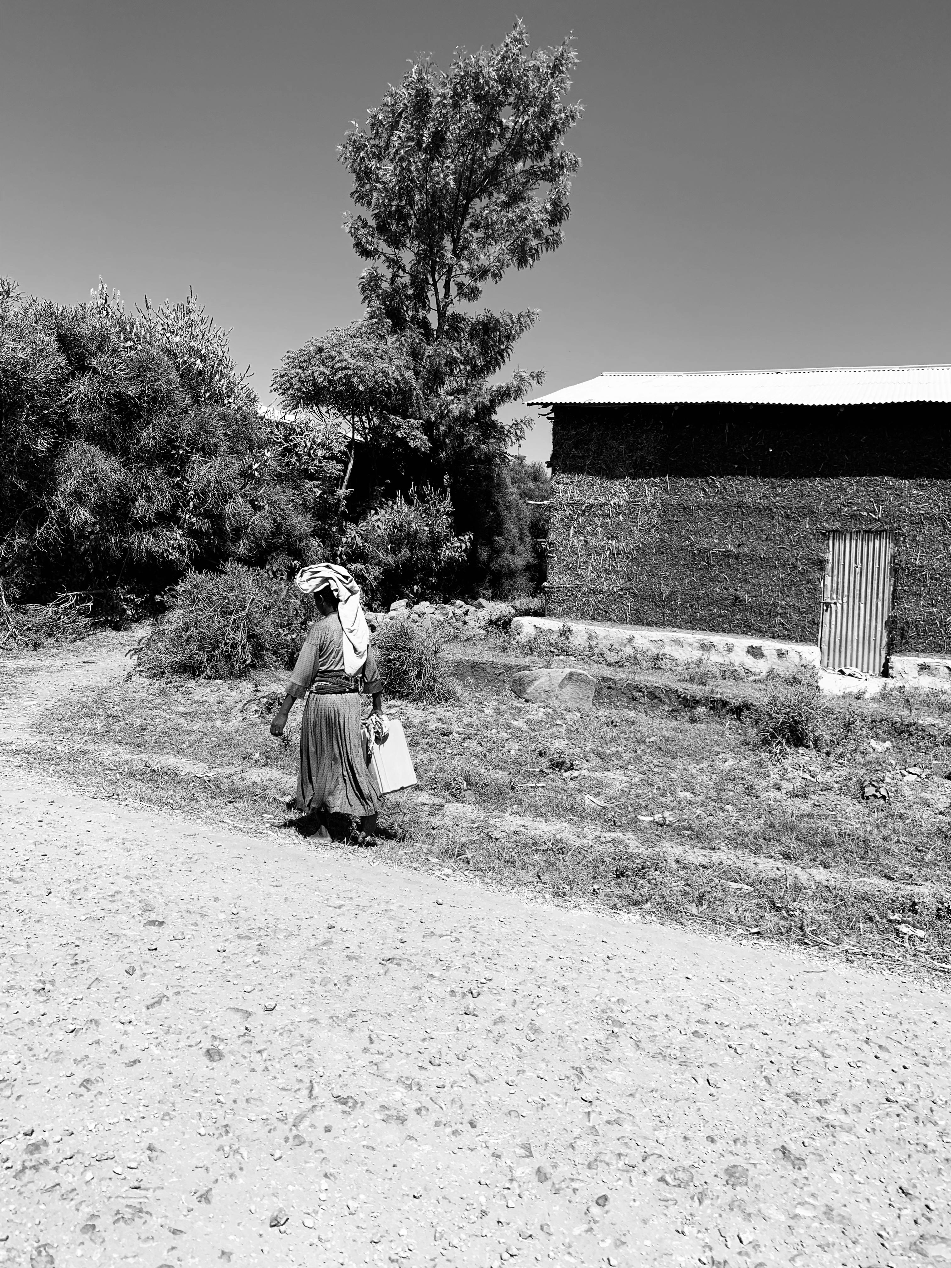 Ethiopian Woman Walking on Rural Pathway · Free Stock Photo