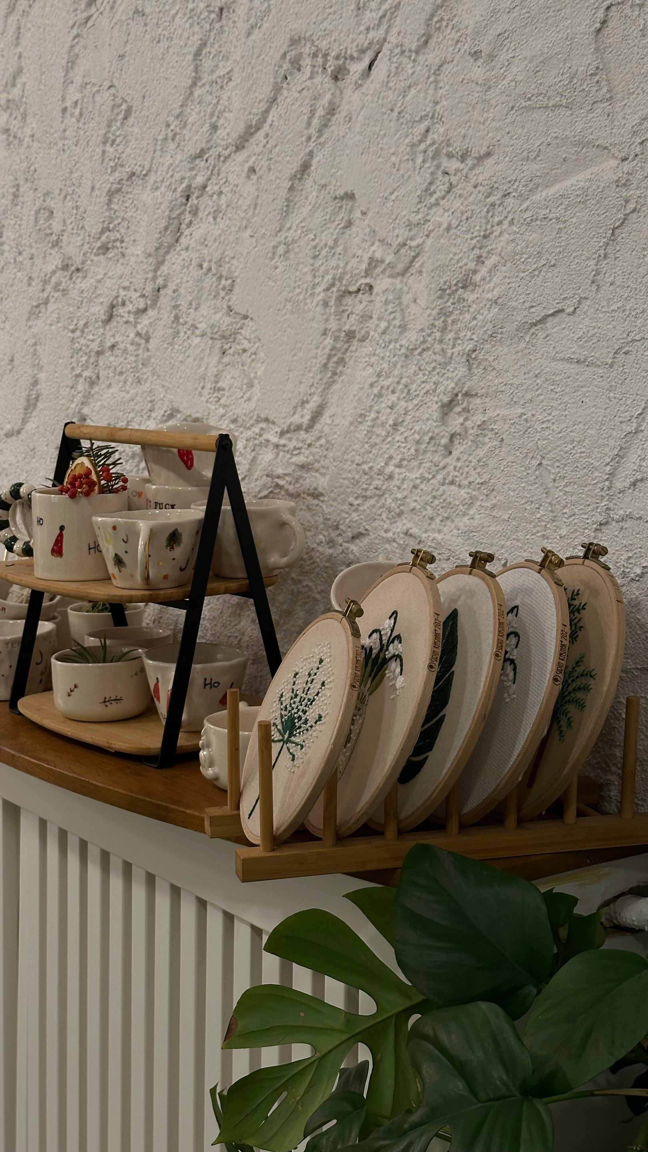 Elegant Ceramic Tableware Display in Cozy Setting · Free Stock Photo
