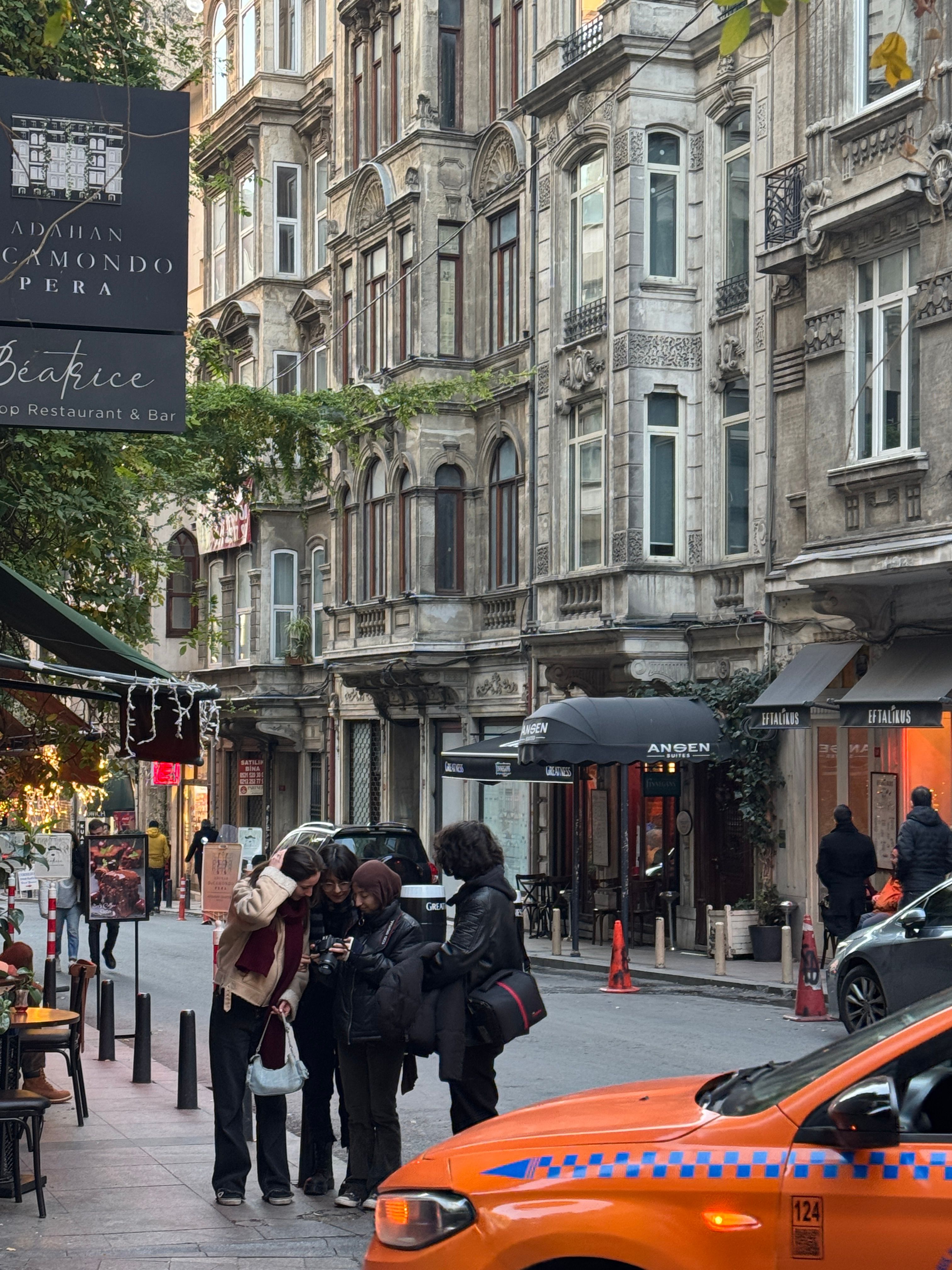 Street Scene in Historic Istanbul with Taxi · Free Stock Photo