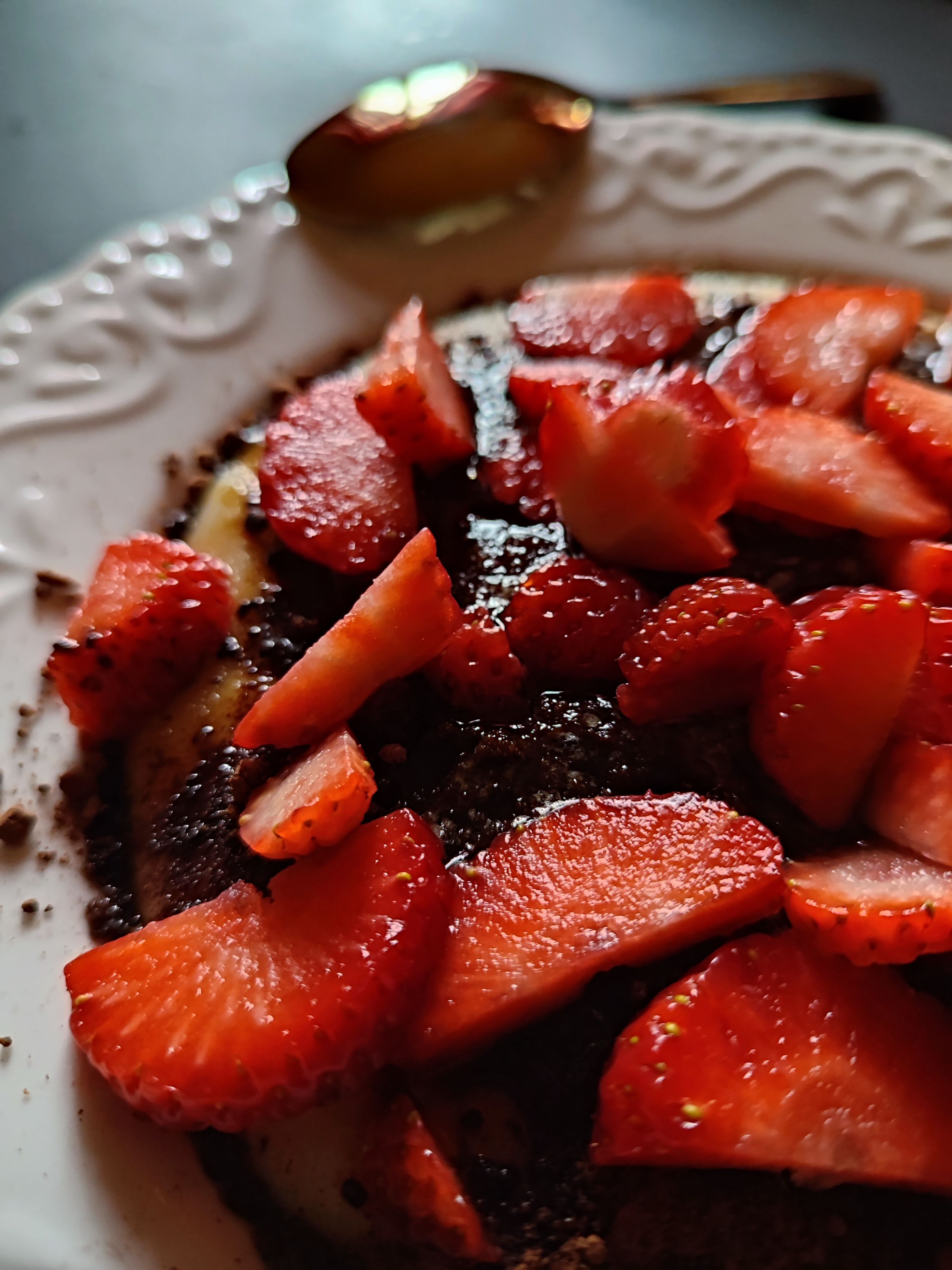 Delicious Chocolate Strawberry Crepes Close-up · Free Stock Photo