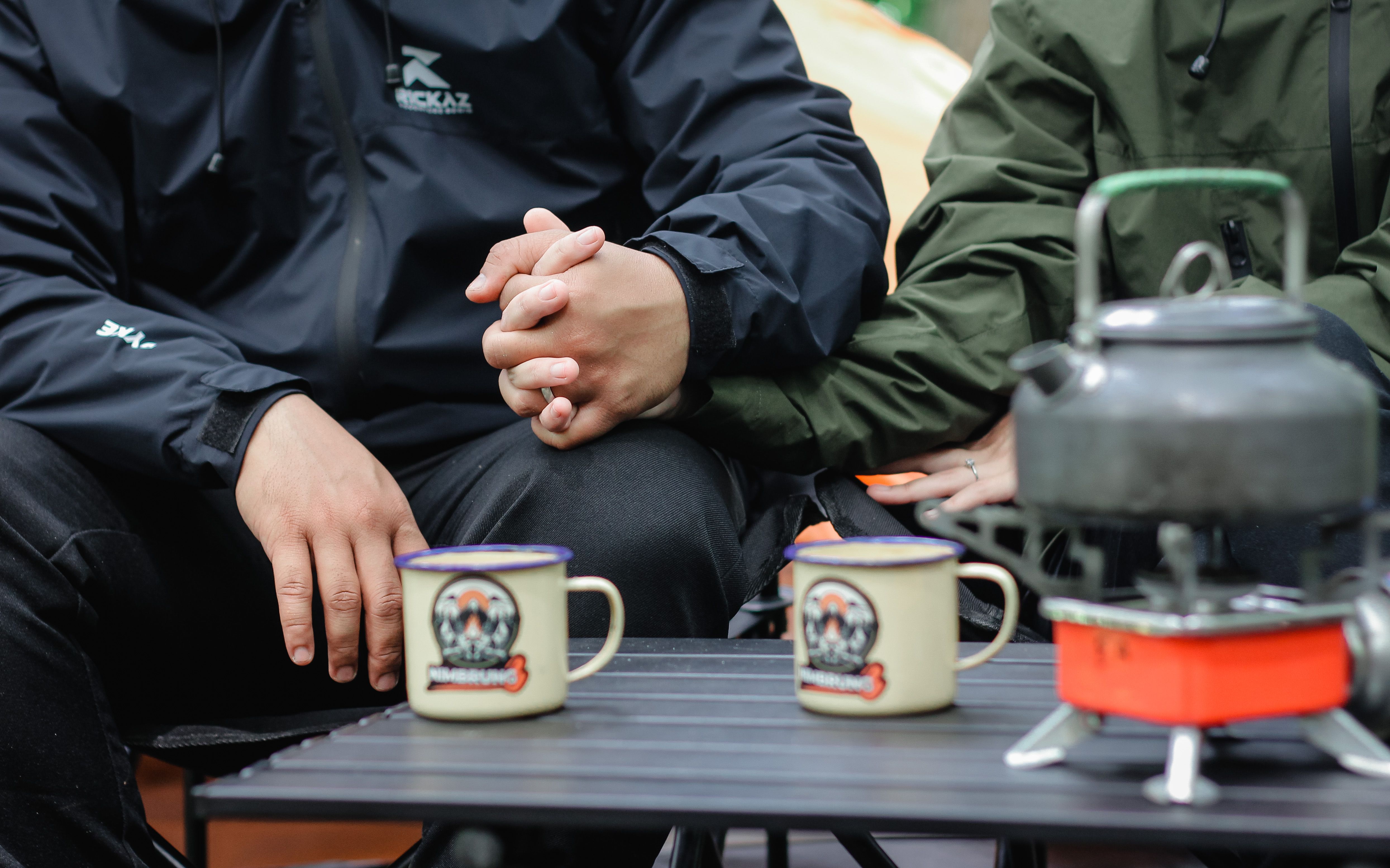 Couple Holding Hands While Camping Outdoors · Free Stock Photo