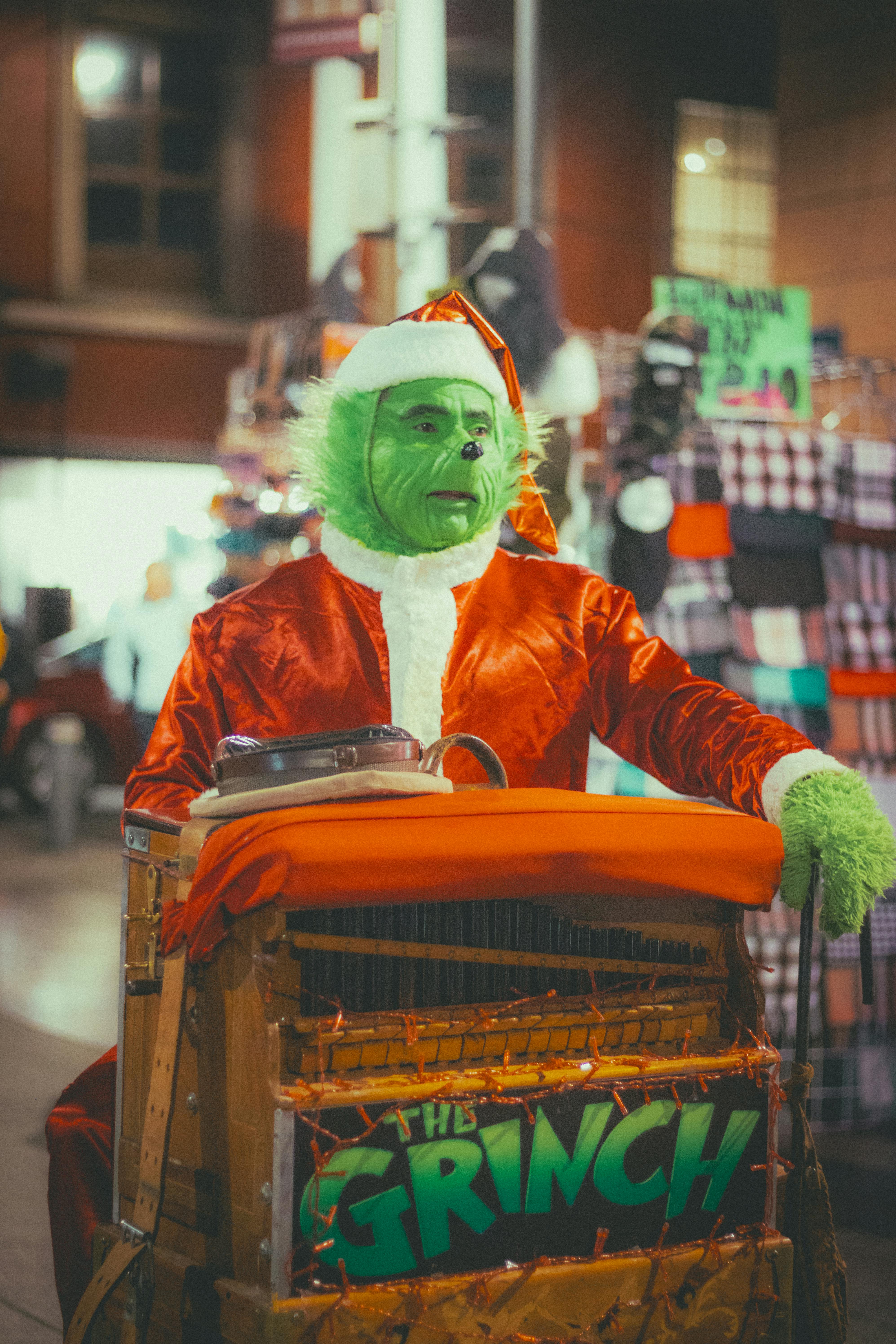 Street Performer Dressed as The Grinch in Mexico City · Free Stock Photo