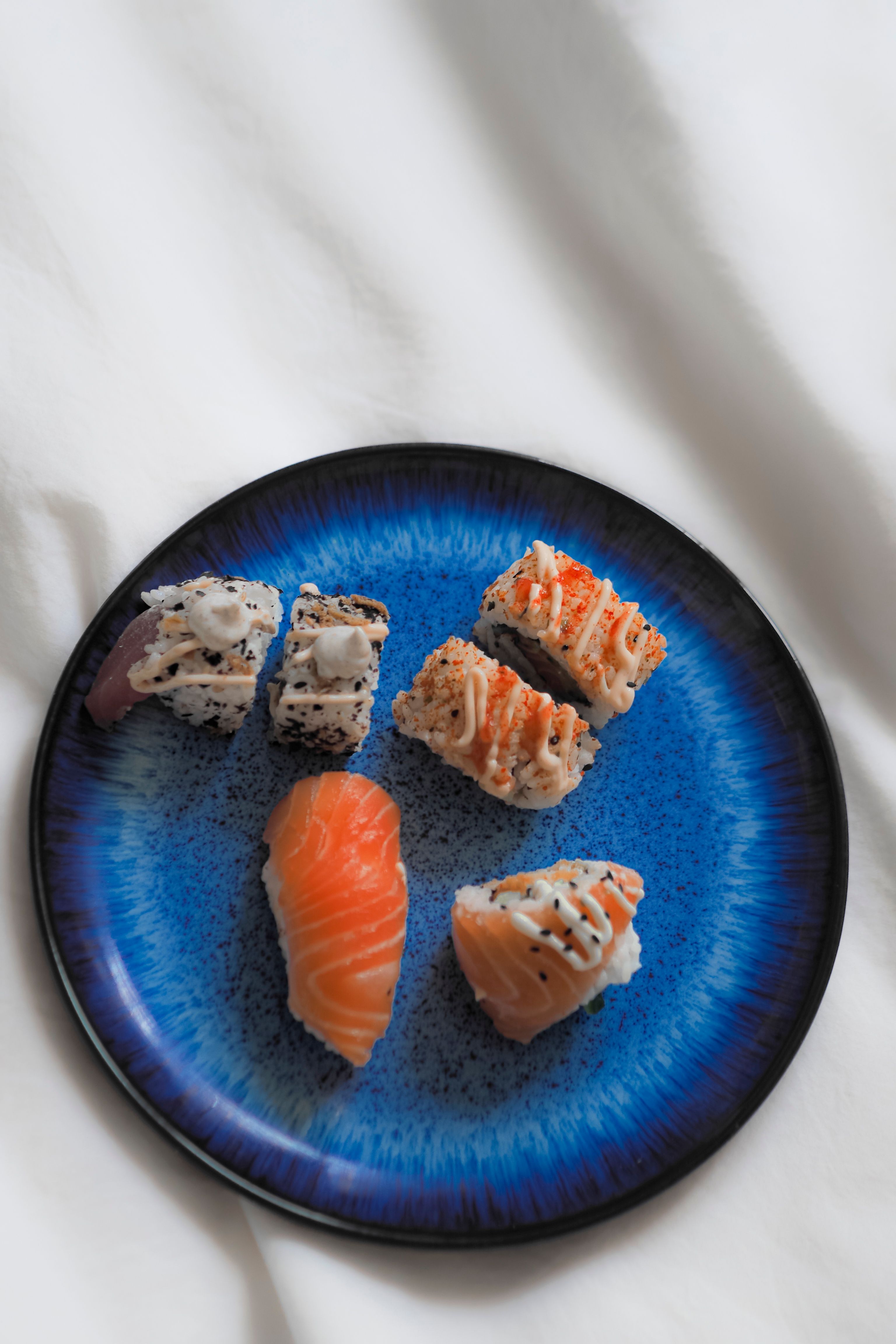 Elegant Sushi Plate with Nigiri and Maki · Free Stock Photo
