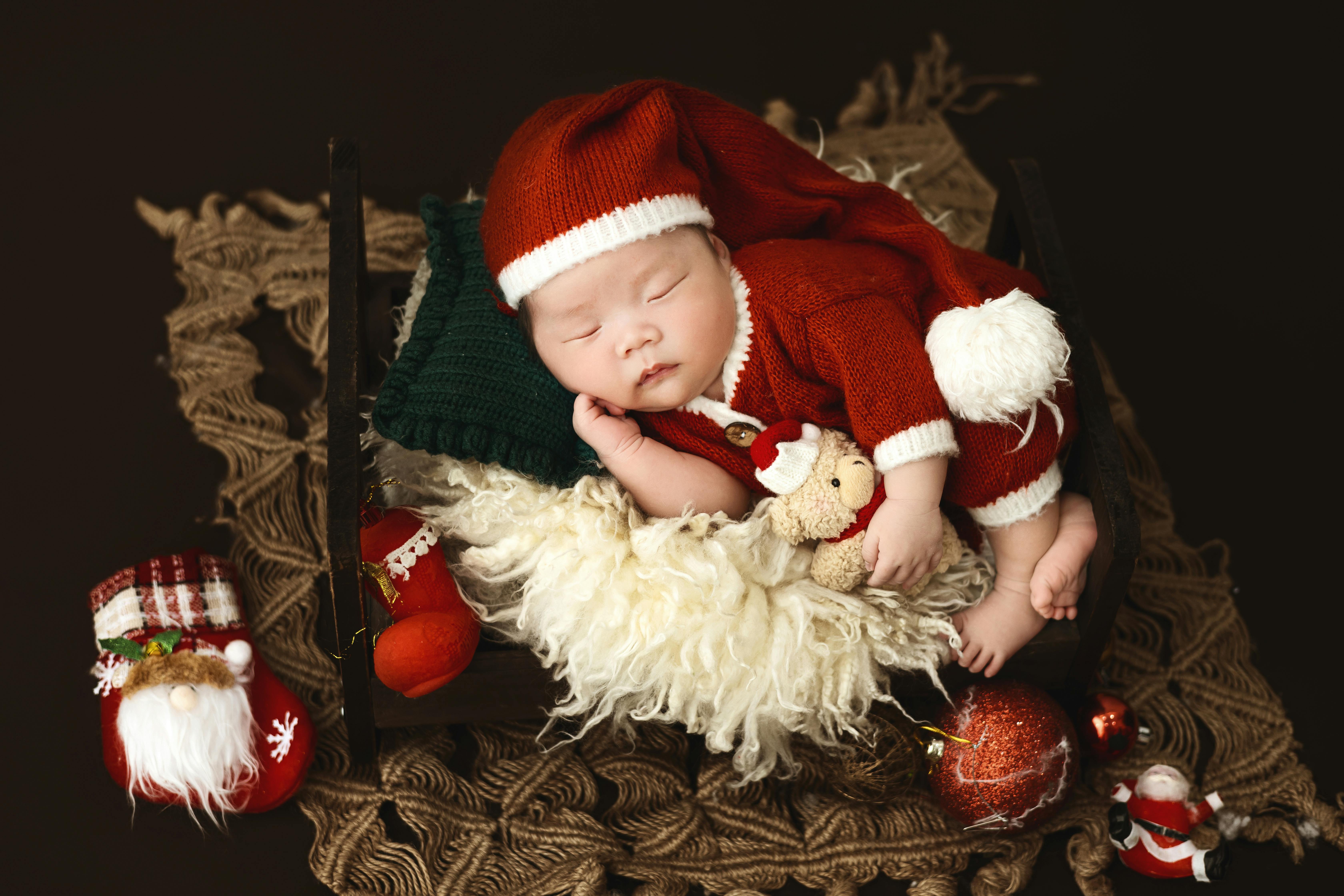 Konsep Untuk Fotografi Natal Untuk Bayi Yang Baru Lahir Di ...