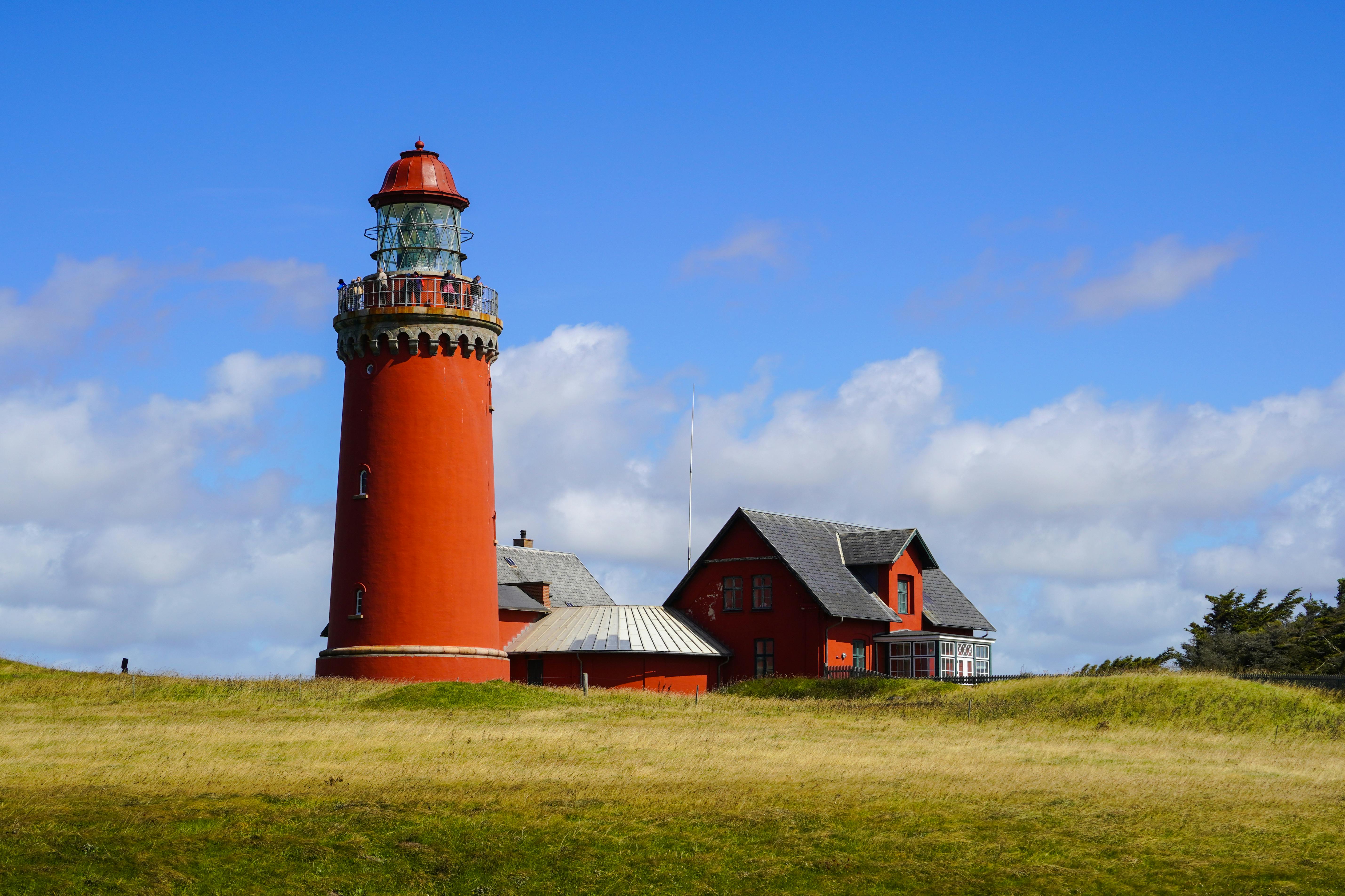 Vibrant Red Lighthouse in Lemvig, Denmark · Free Stock Photo