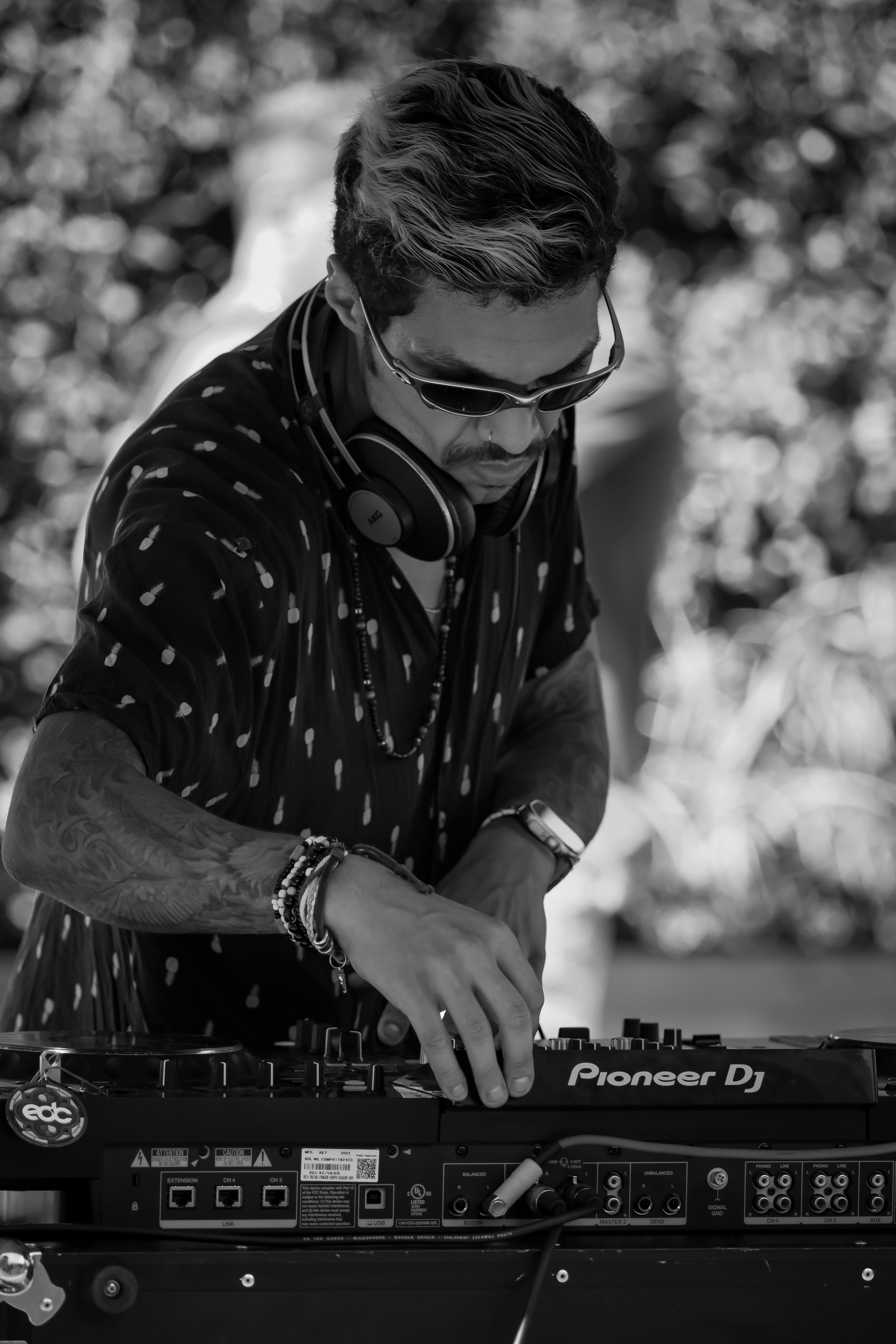 Black and White DJ Performing Outdoors · Free Stock Photo