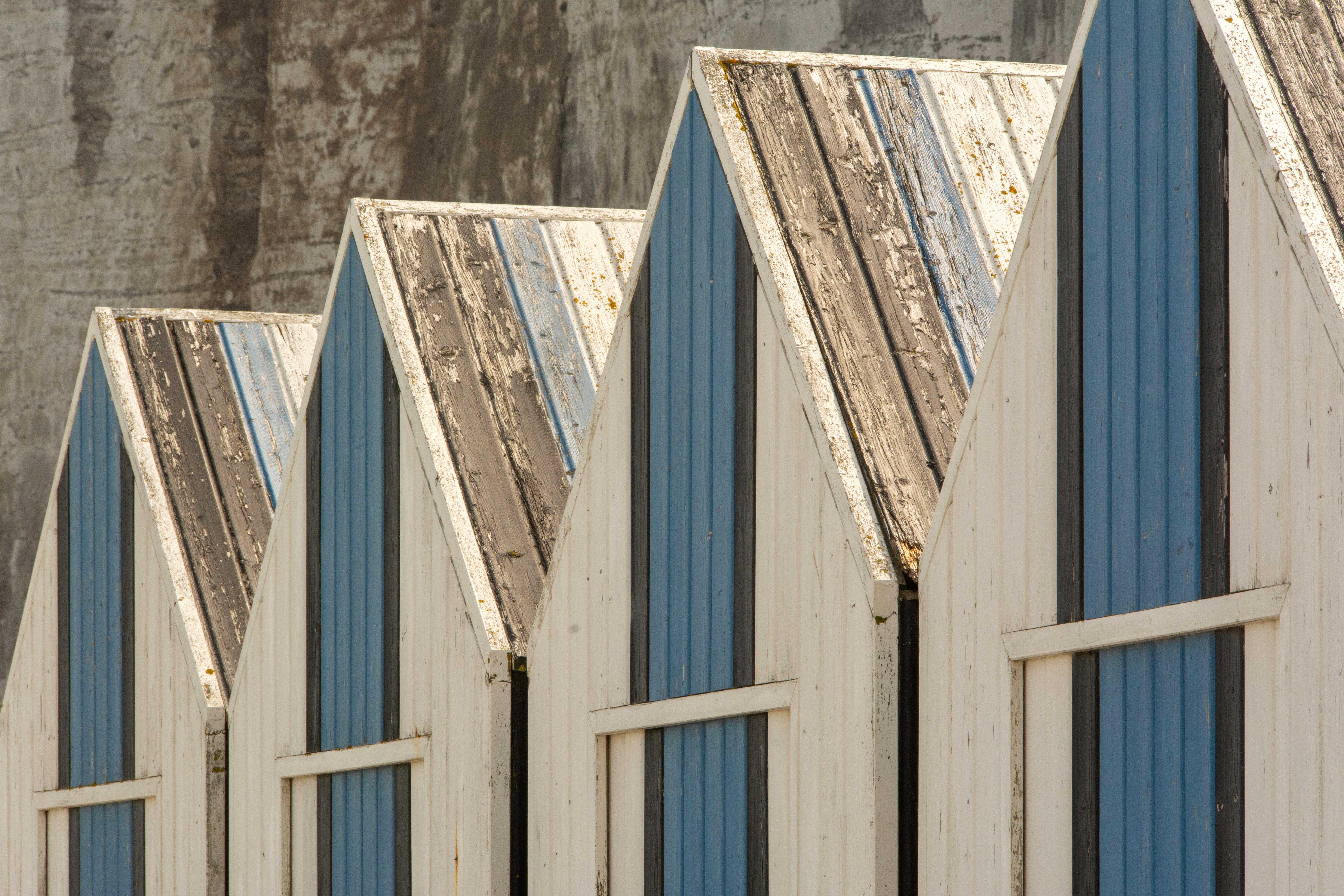 Rustic Beach Huts in Yport, Normandy · Free Stock Photo