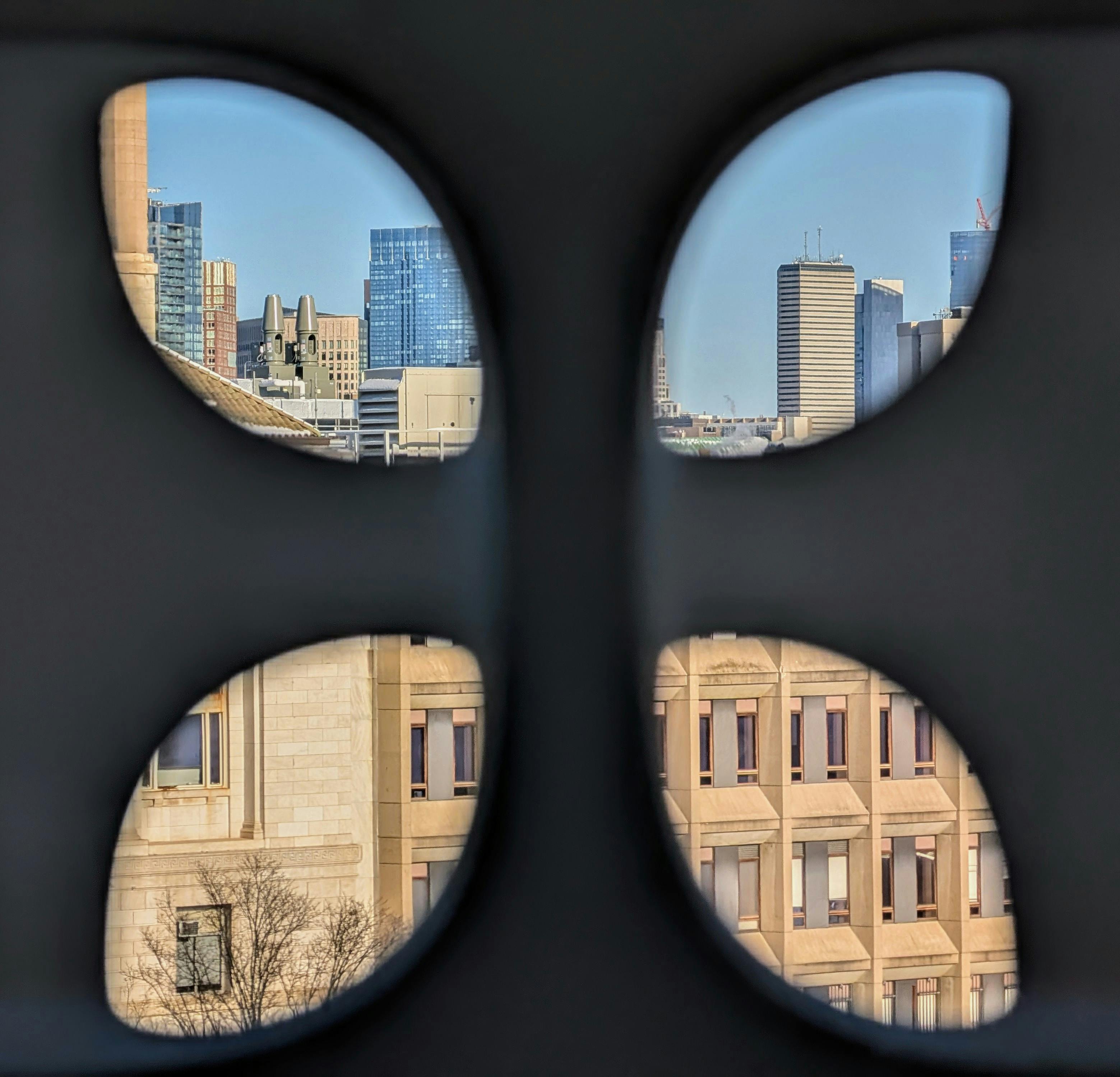 Architectural View Through Unique Cutouts · Free Stock Photo