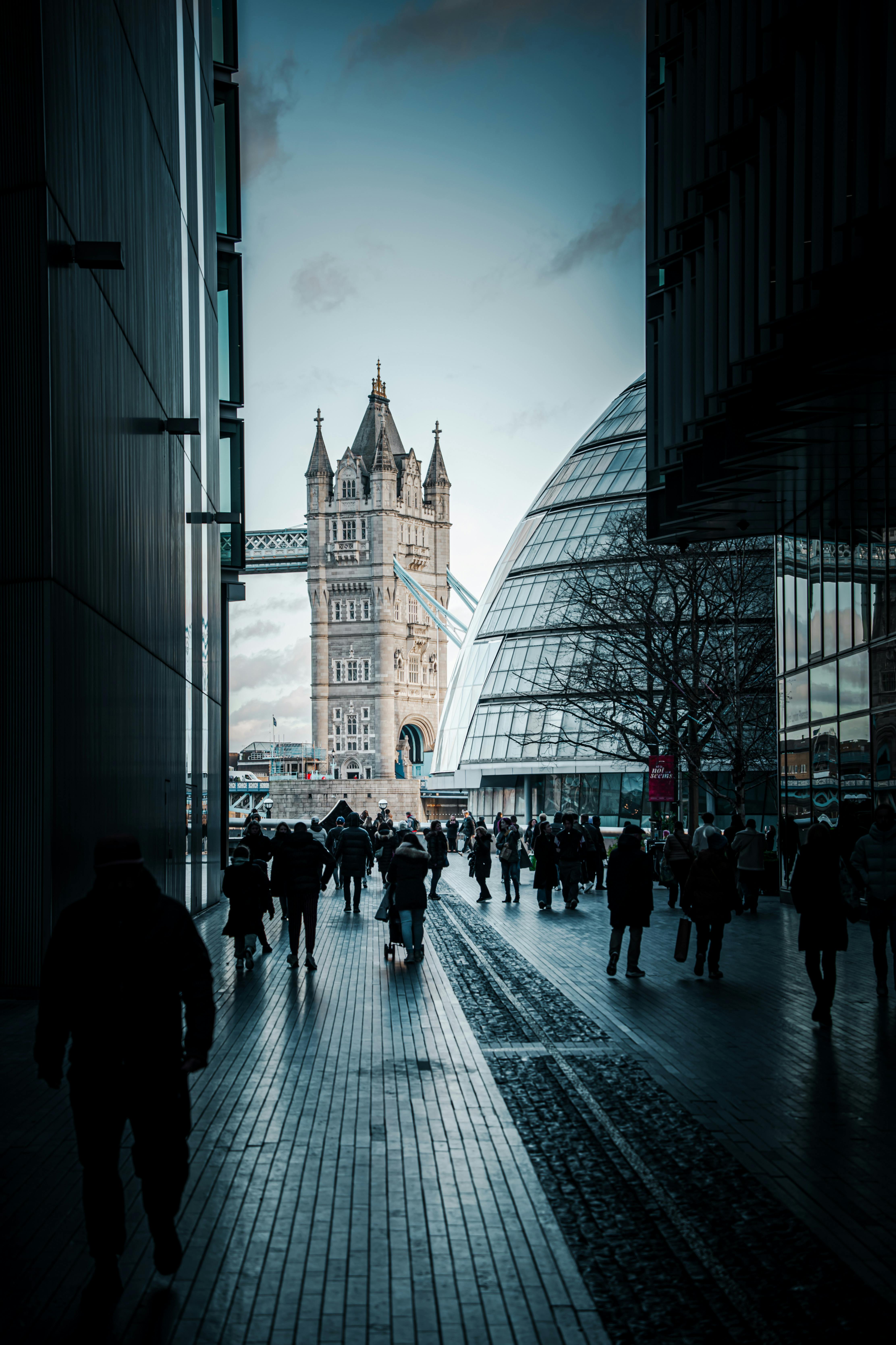 Pemandangan Jembatan Menara Dari London Promenade · Foto Stok Gratis