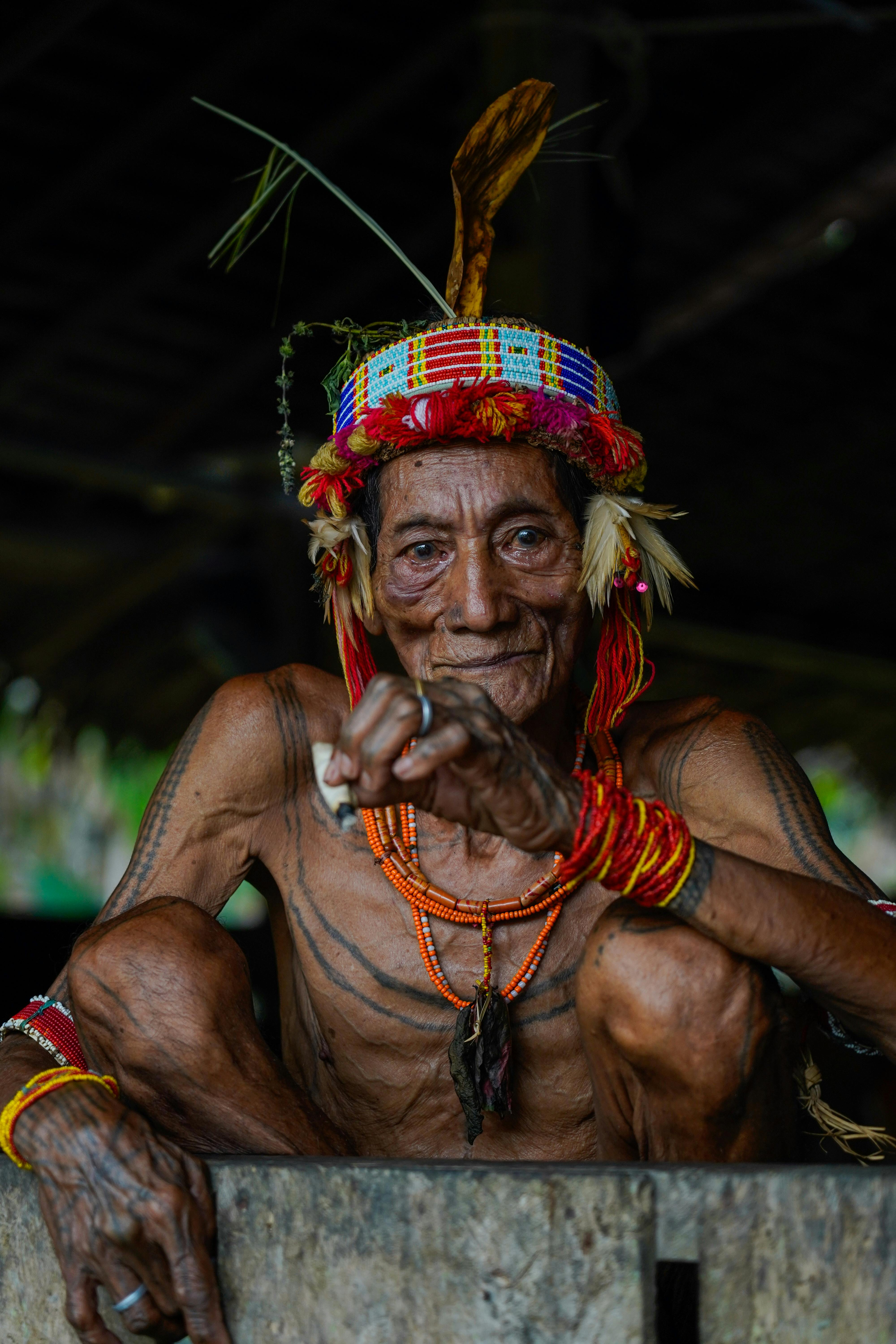 Elderly Tribesman in Traditional Attire, West Sumatra · Free Stock Photo