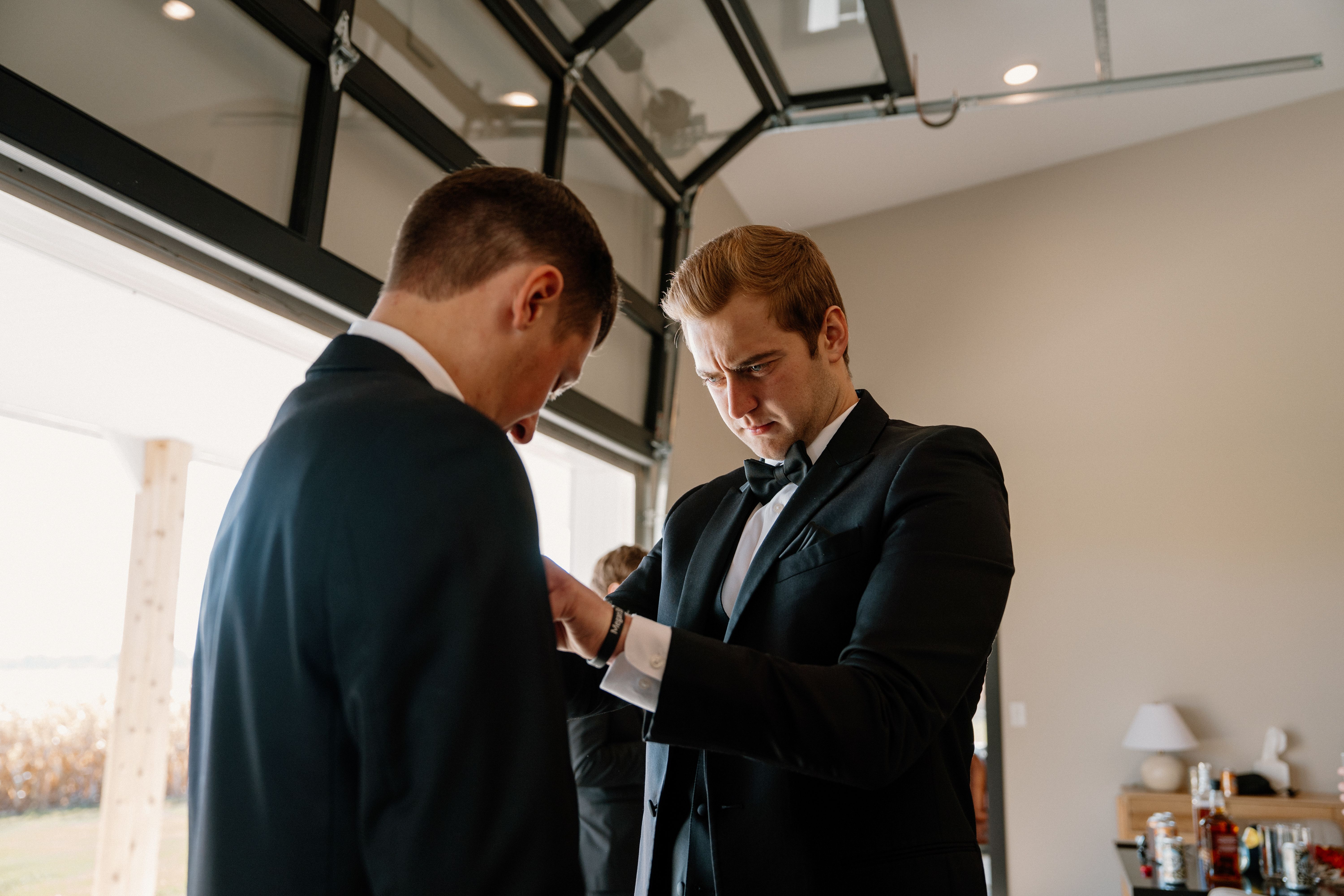 Groomsmen Preparing for Wedding Ceremony Indoors · Free Stock Photo