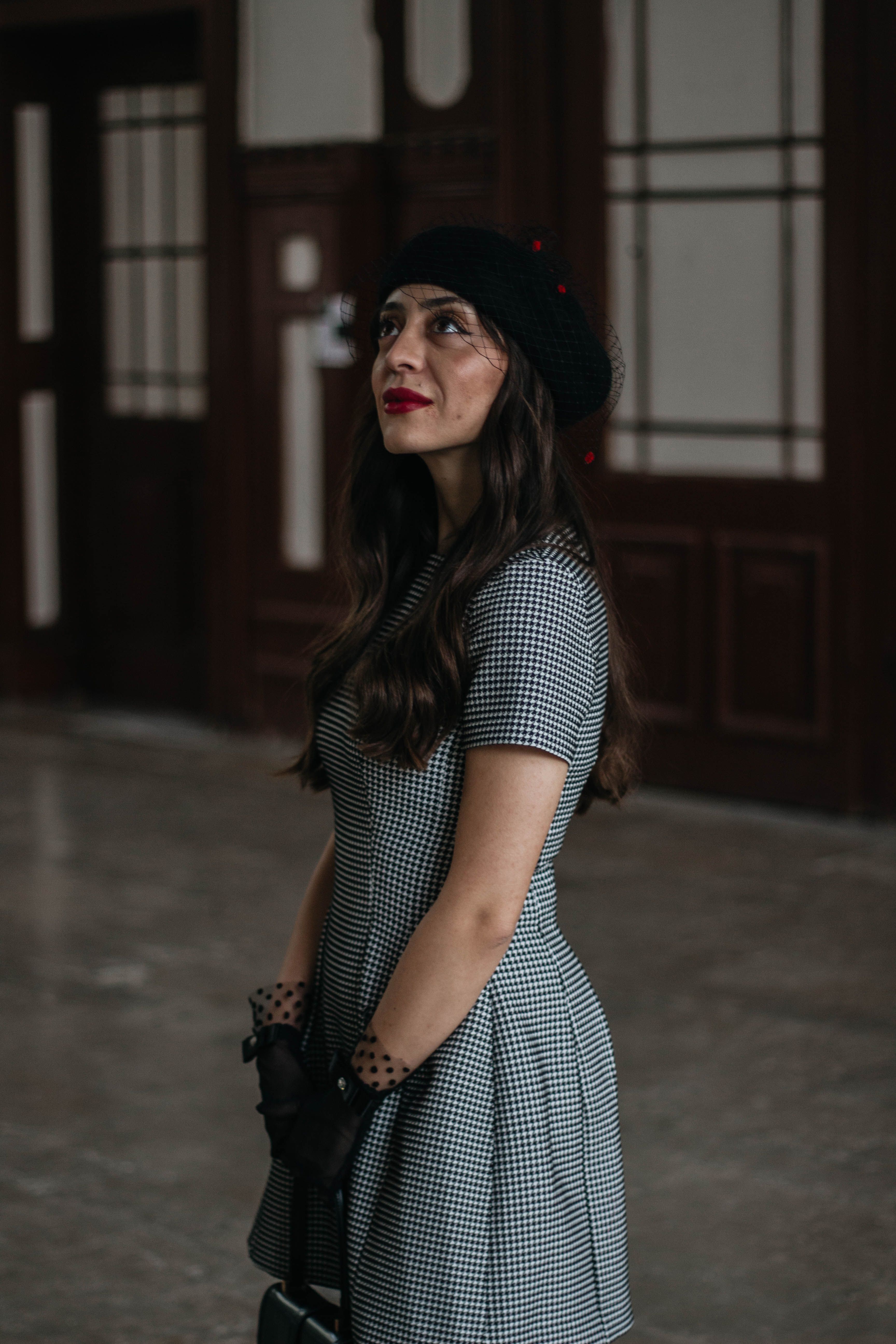 Elegant Woman in Retro Style Indoors · Free Stock Photo