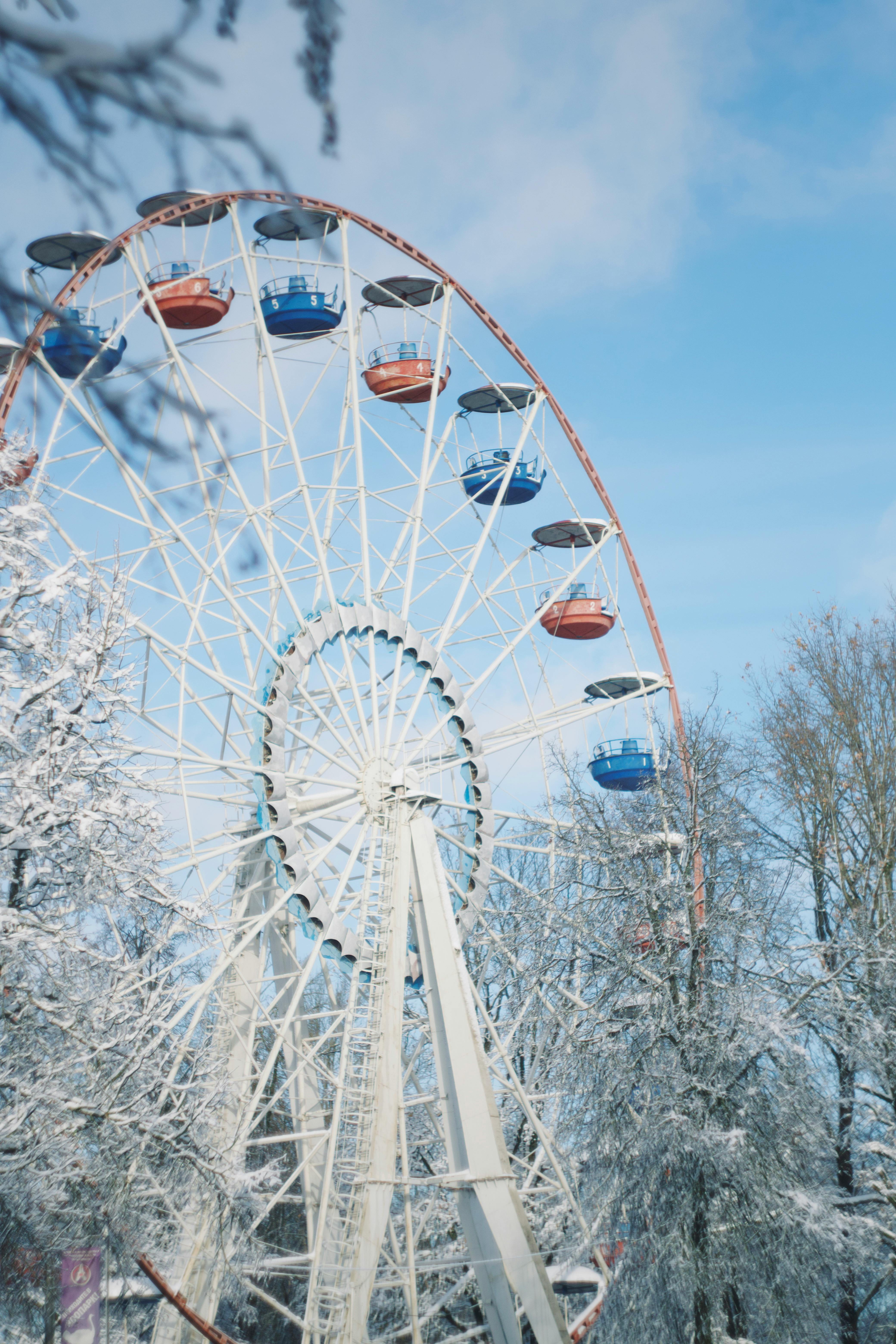 Winter Ferris Wheel Amidst Snowy Landscape · Free Stock Photo