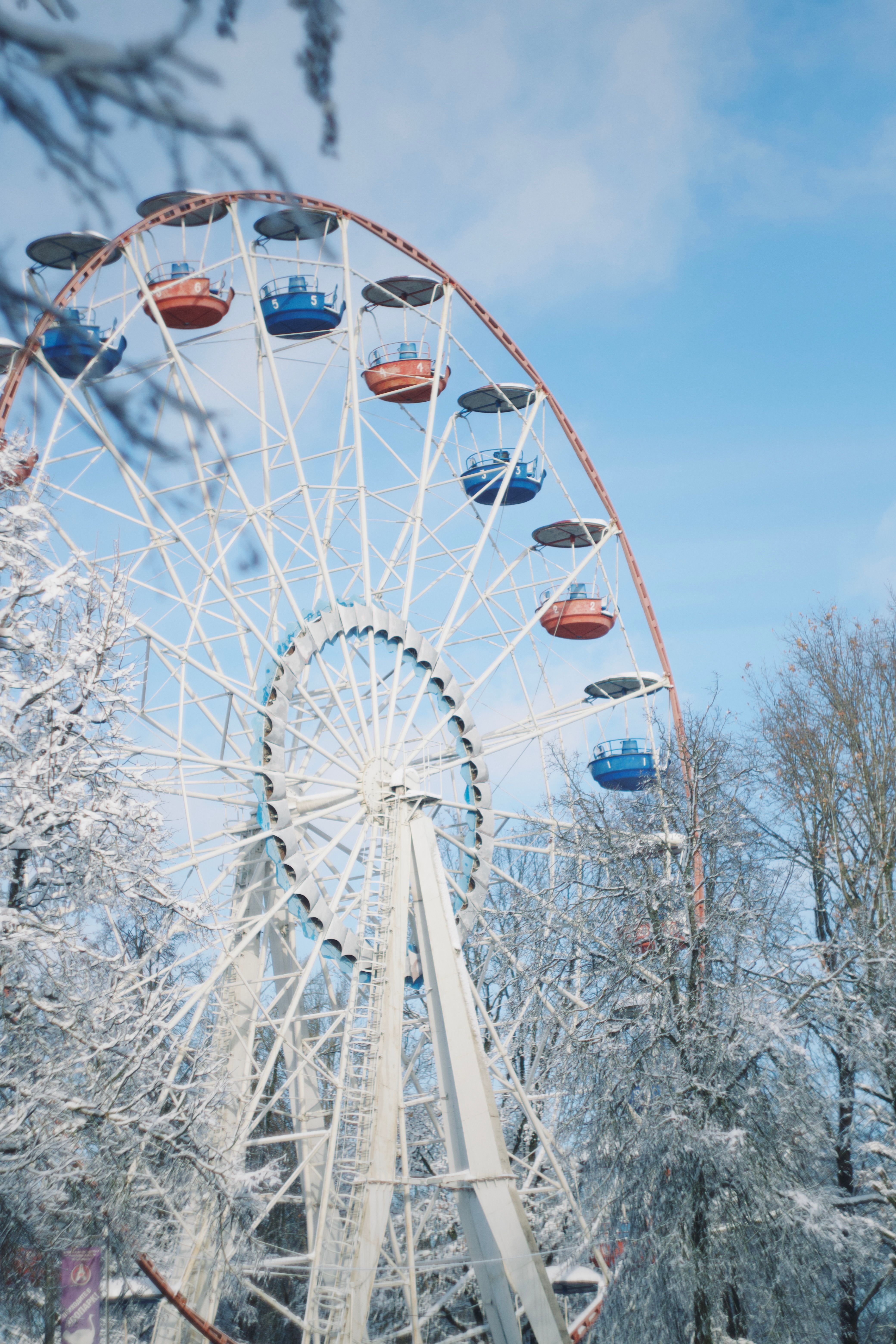 Winter Ferris Wheel Amidst Snowy Landscape · Free Stock Photo
