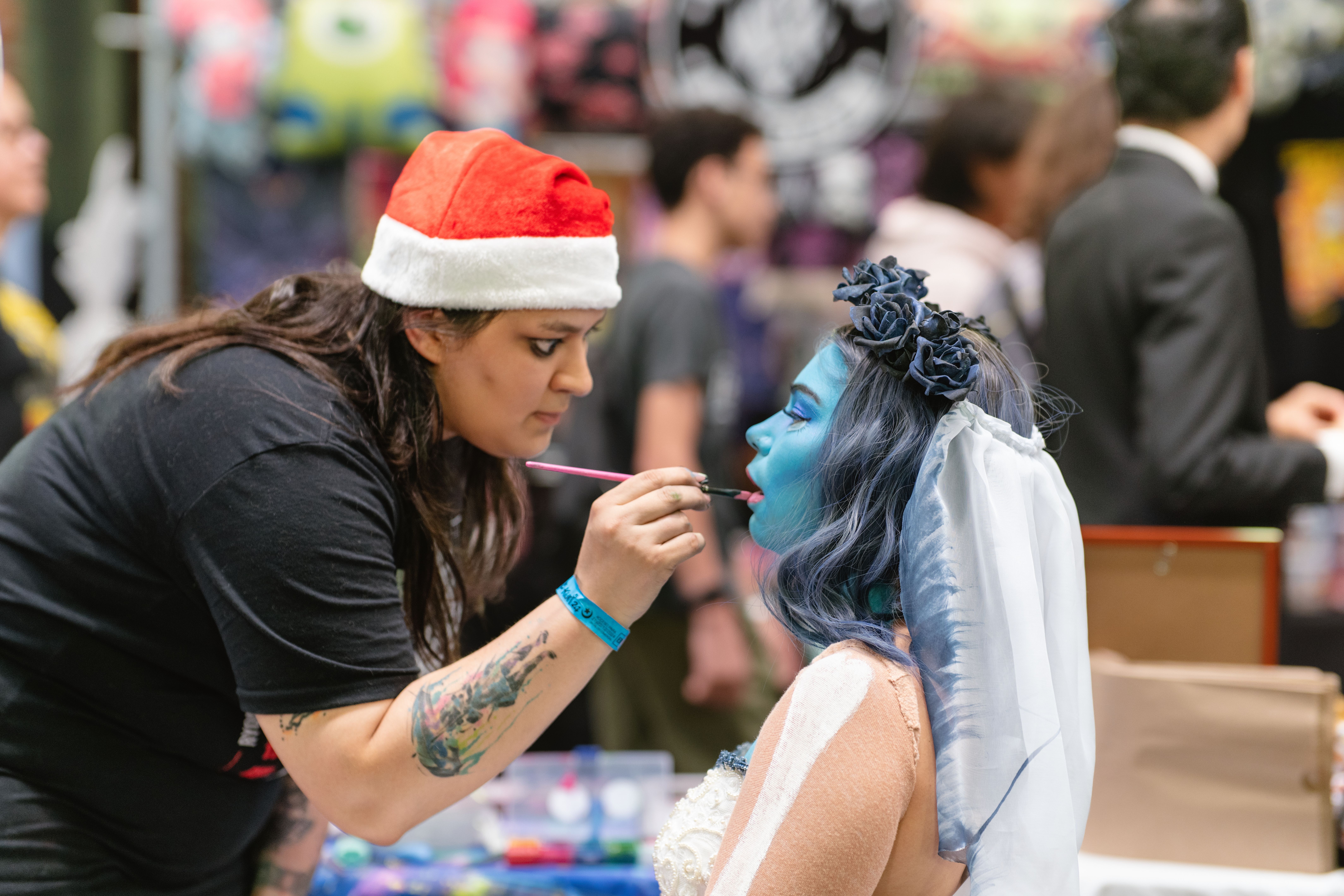Colorful Cosplay Makeup at Anime Convention · Free Stock Photo