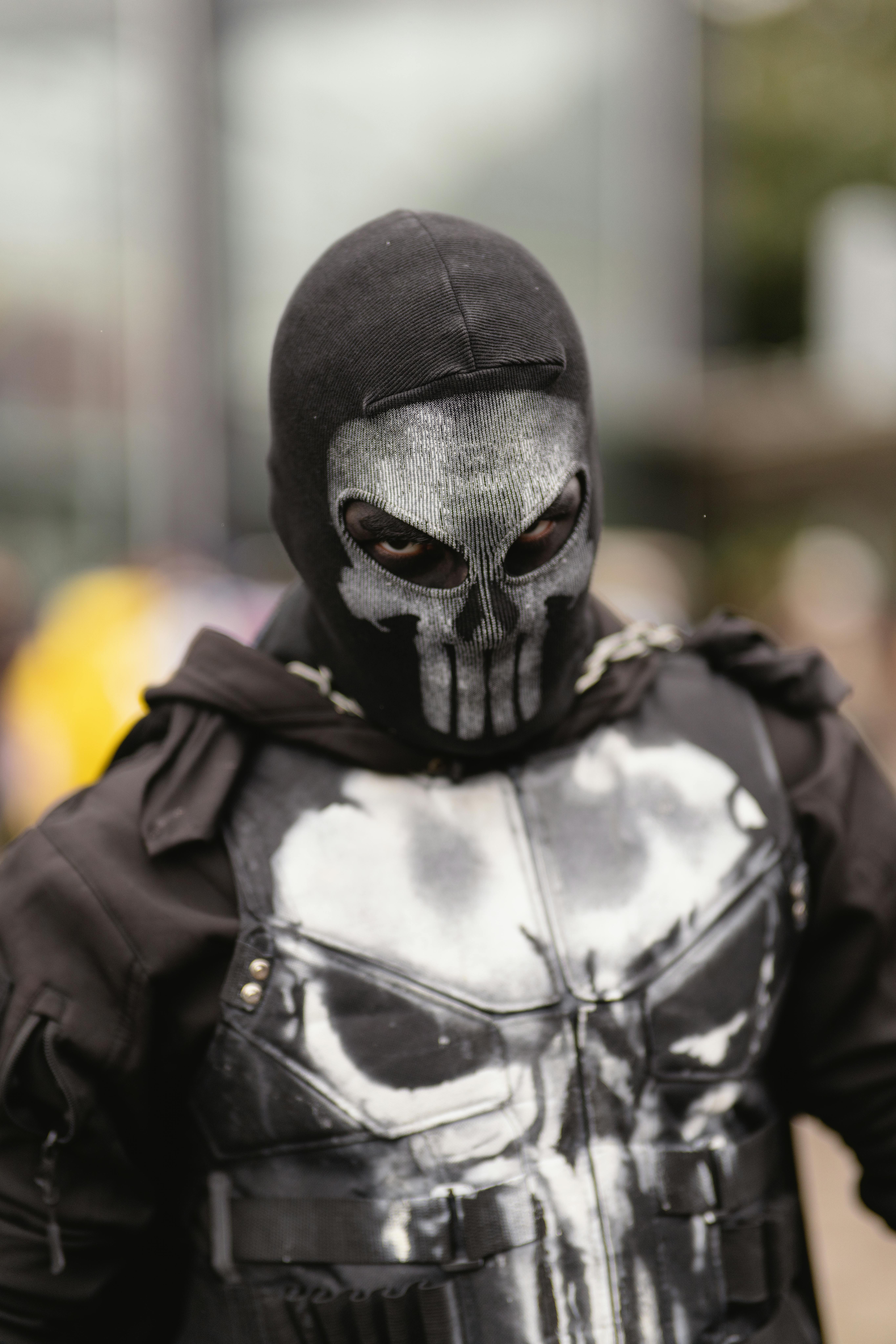 Skull Mask Cosplay at San José Event · Free Stock Photo
