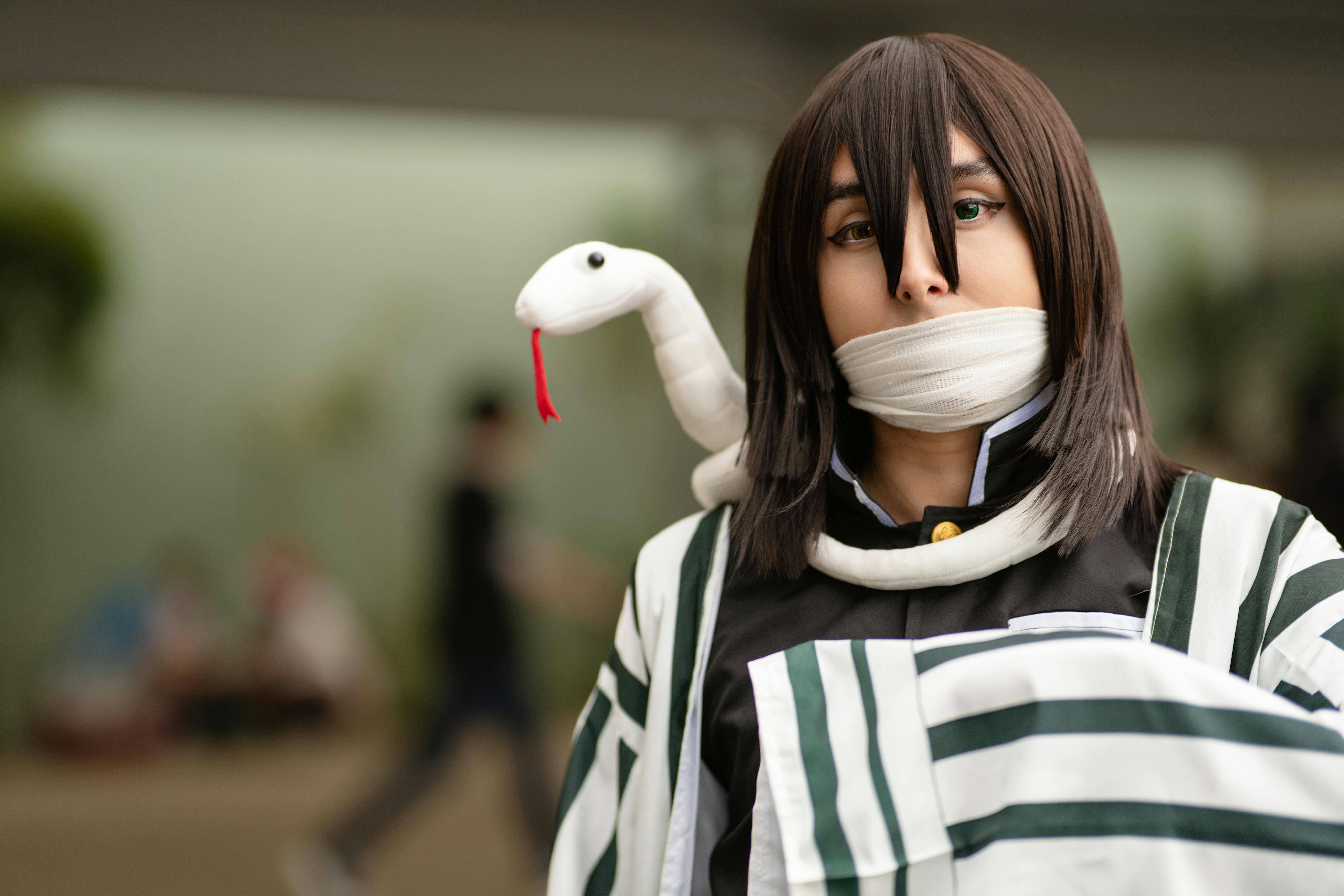 Anime Cosplay with Snake Accessory in San José · Free Stock Photo
