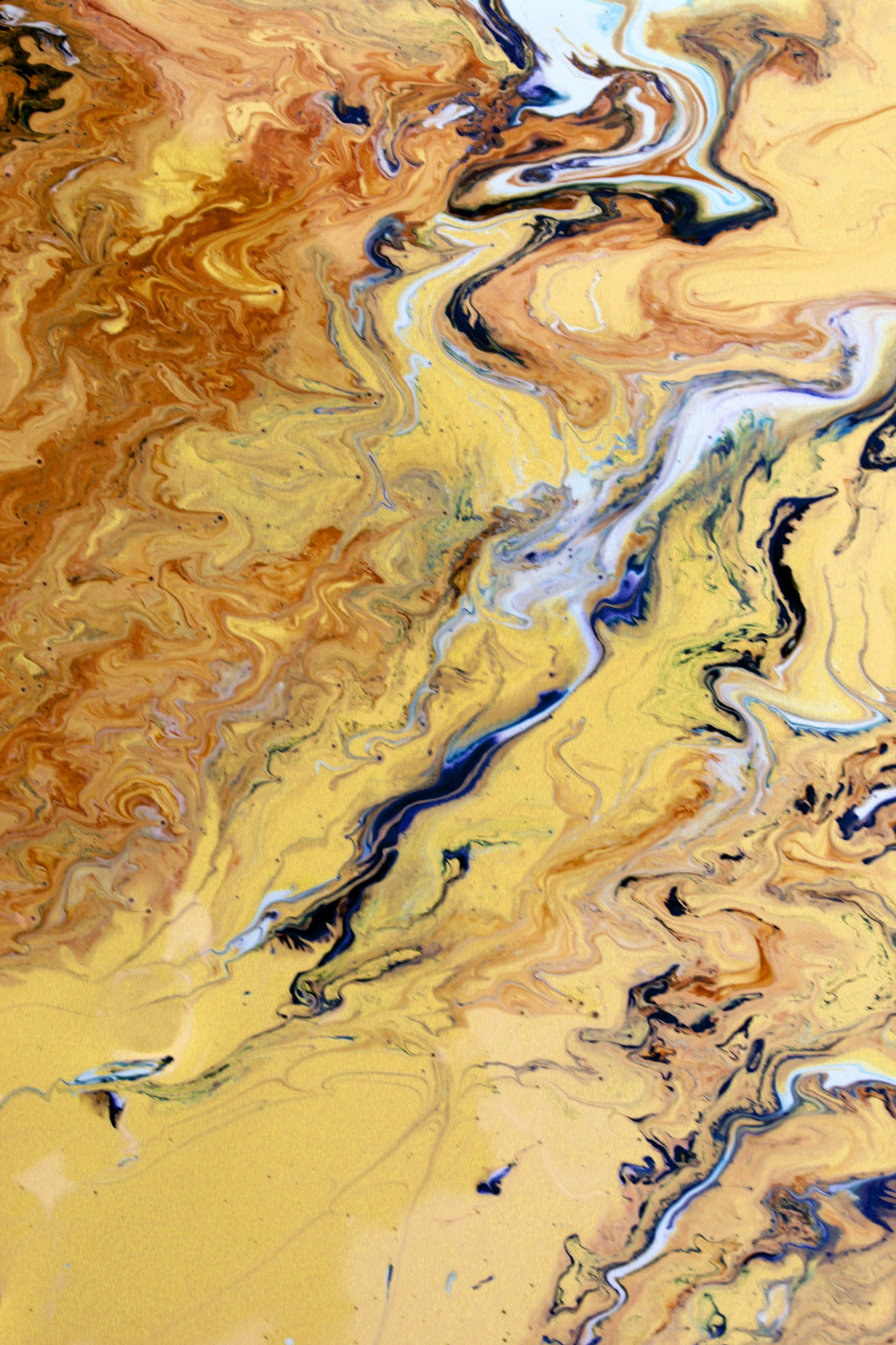 Abstract Swirling Marble Paint Texture Design · Free Stock Photo