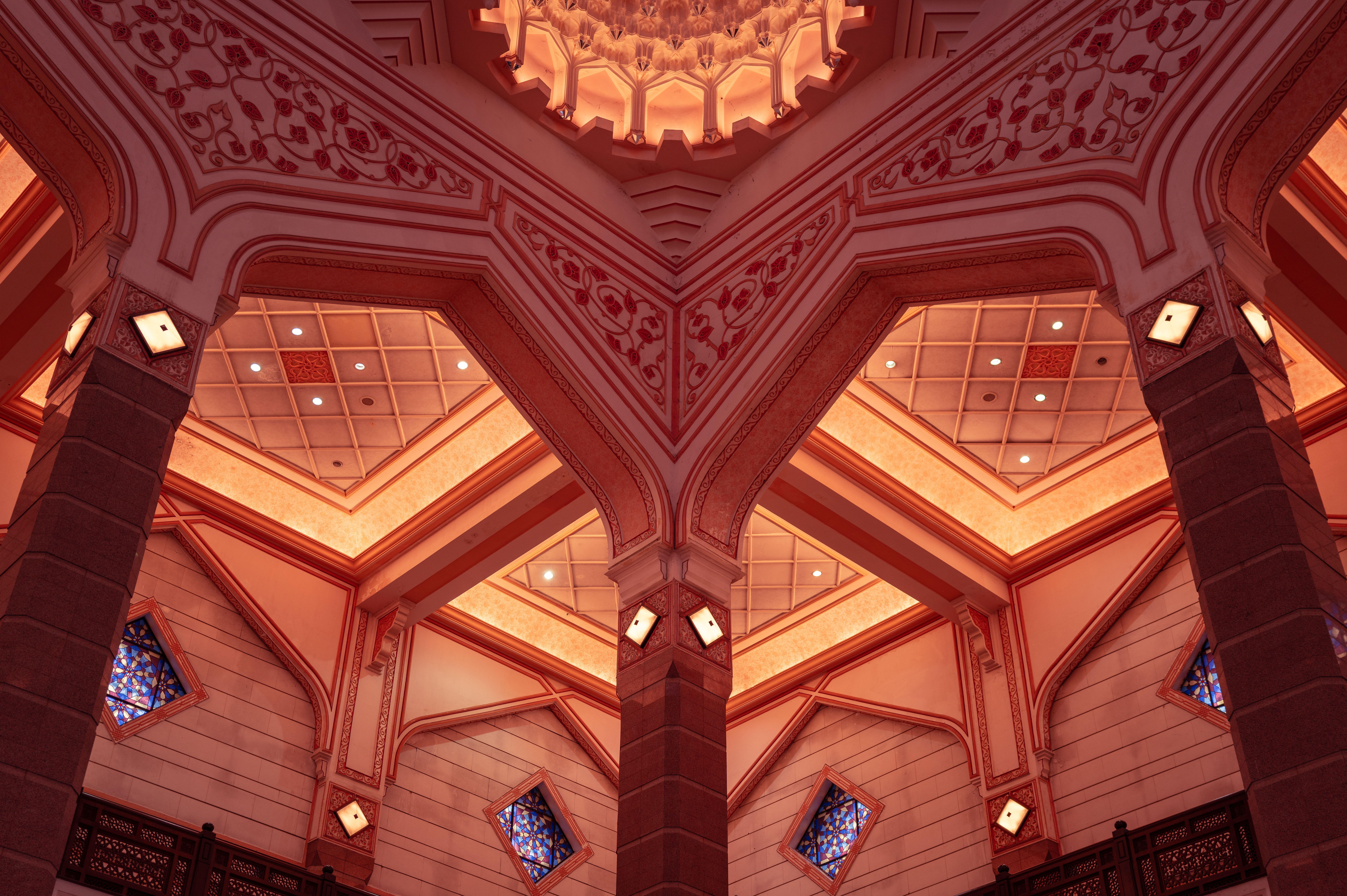Stunning Interior of Putra Mosque in Malaysia · Free Stock Photo