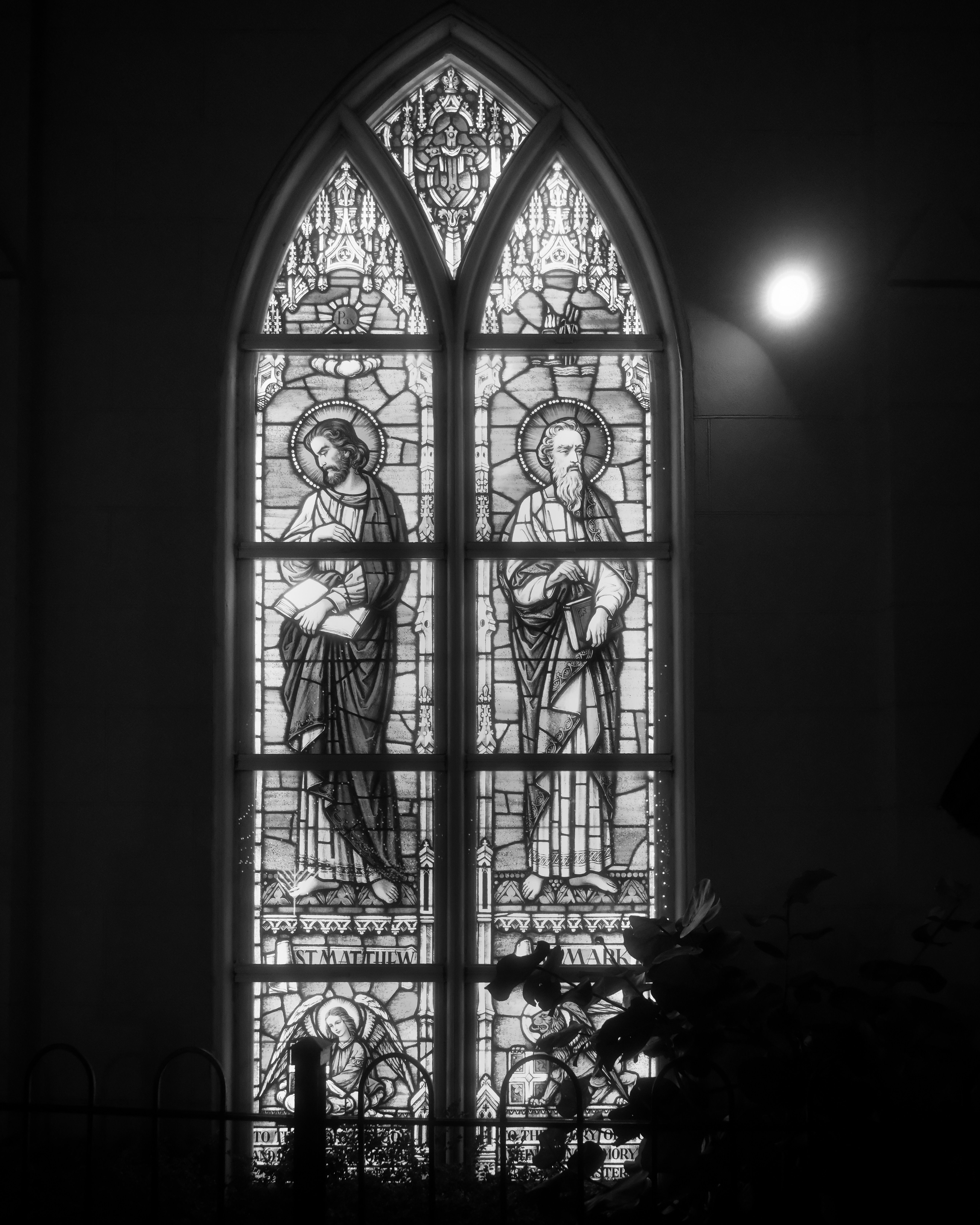 Black and White Stained Glass Church Window · Free Stock Photo
