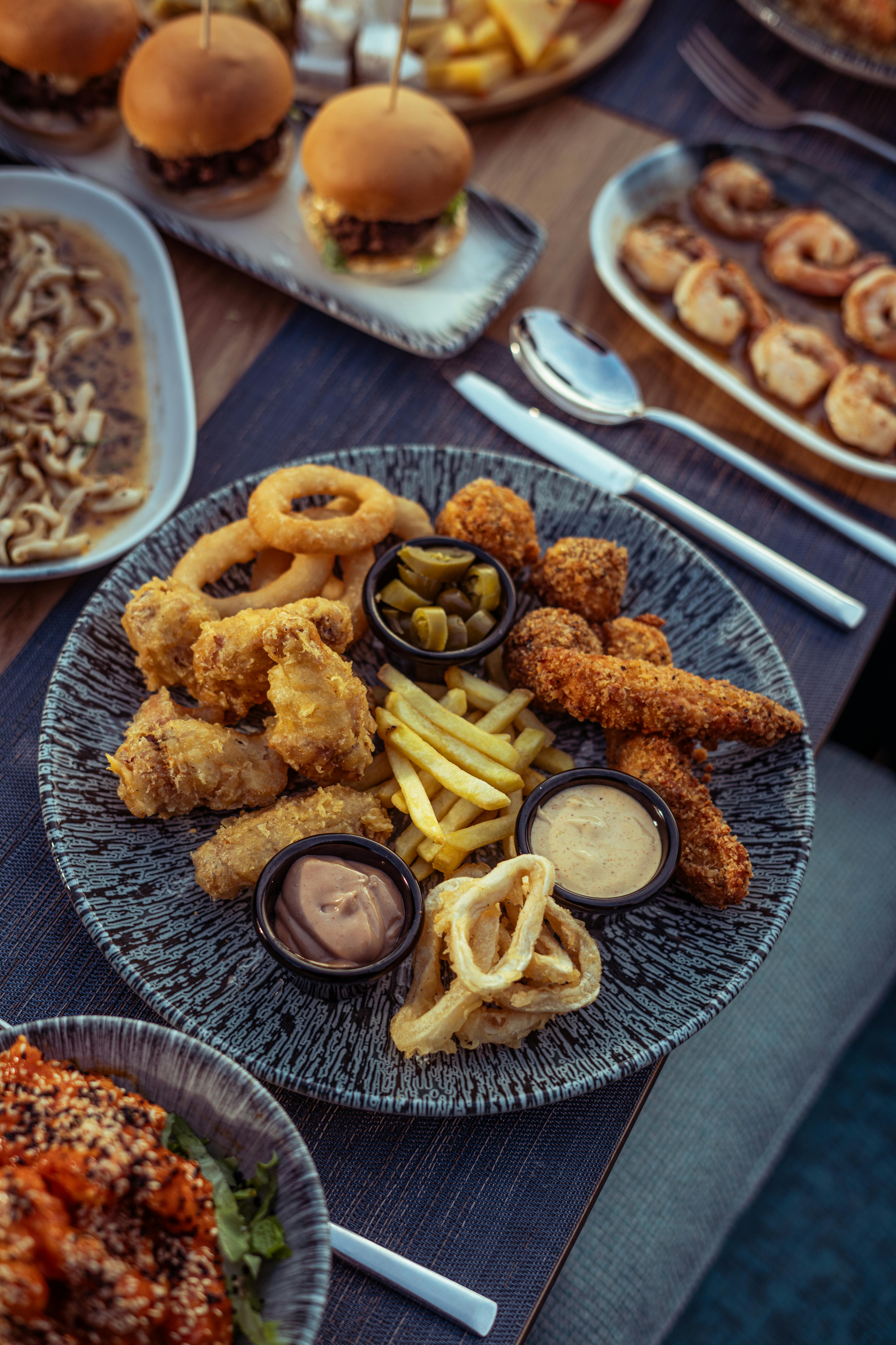 Delicious Assorted Fried Appetizers on a Platter · Free Stock Photo