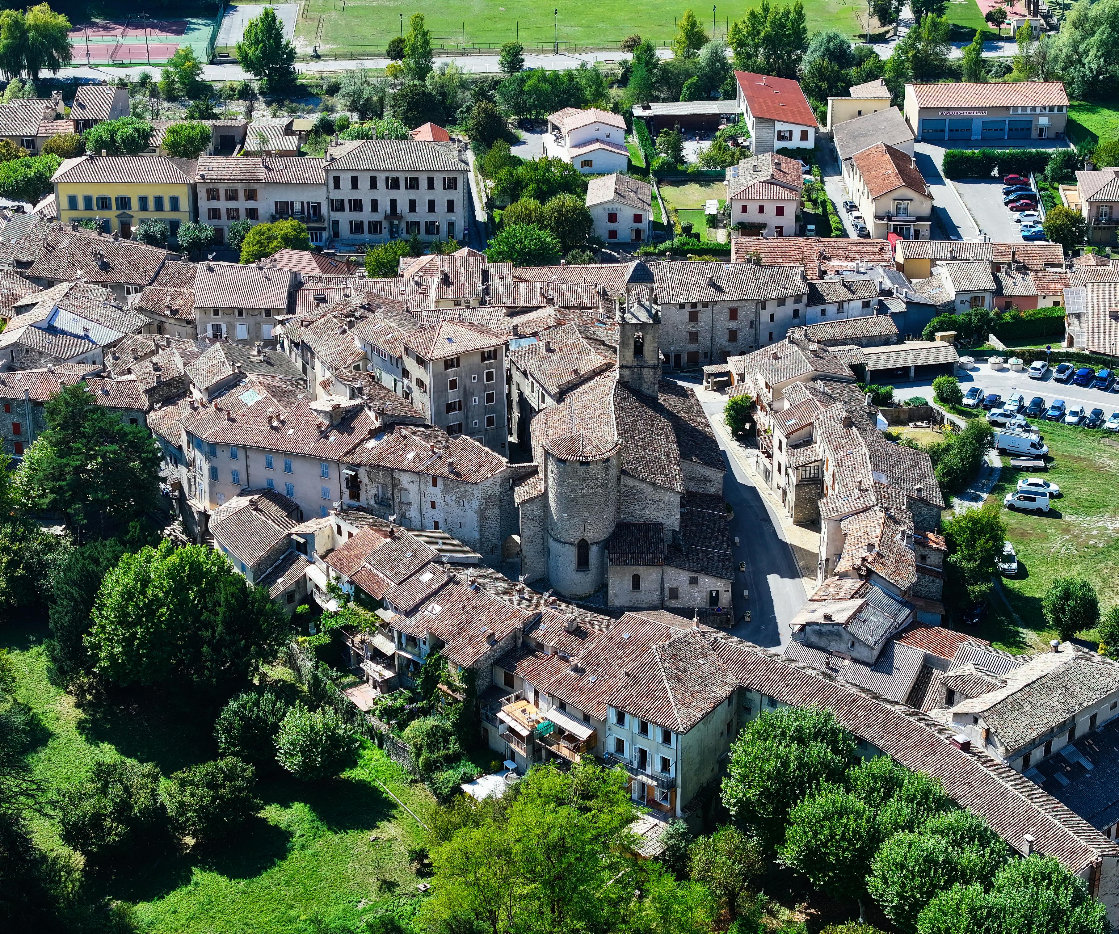 Aerial View of Annot, Charming Medieval Village · Free Stock Photo