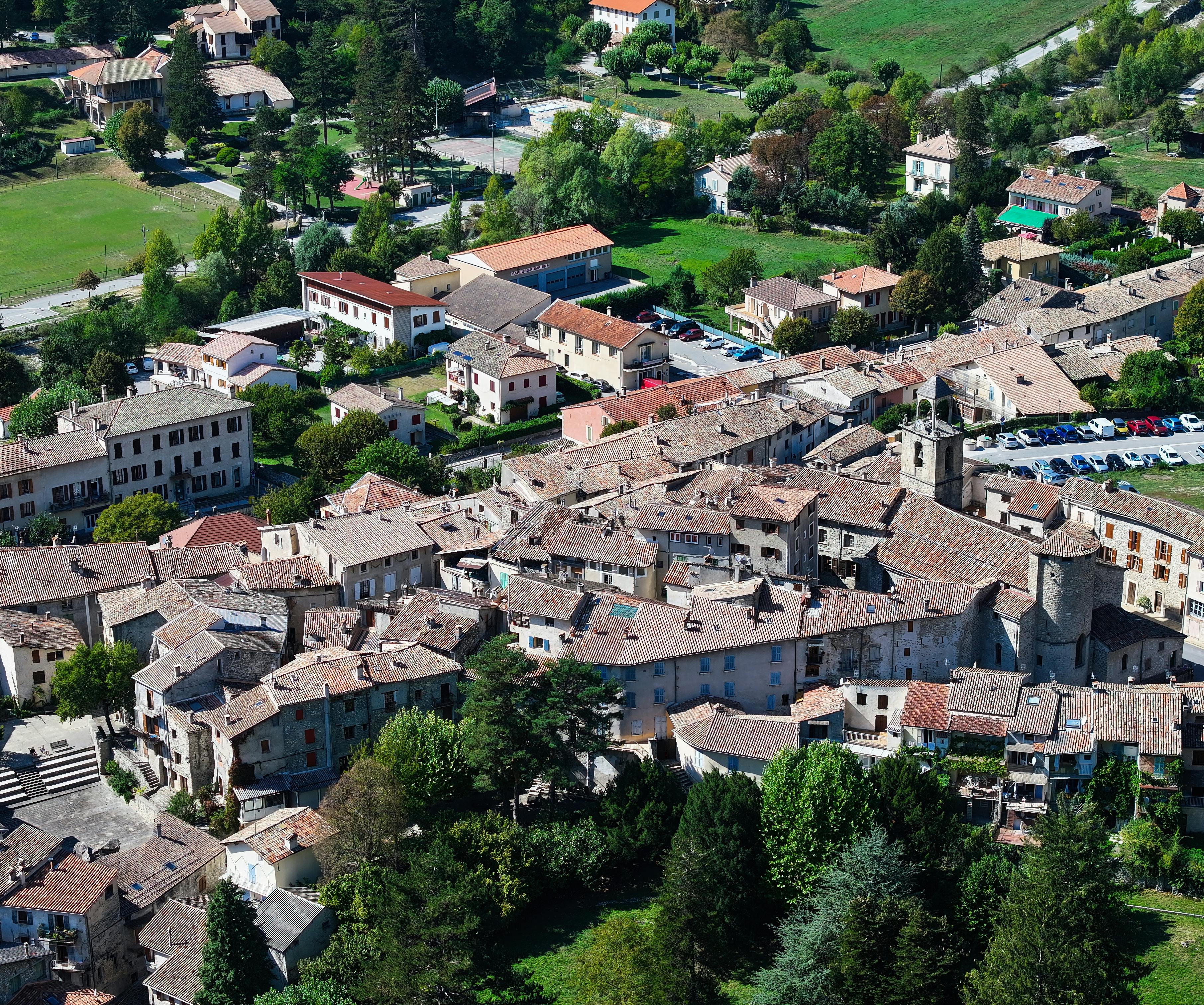 Aerial View of Annot Village in Provence, France · Free Stock Photo