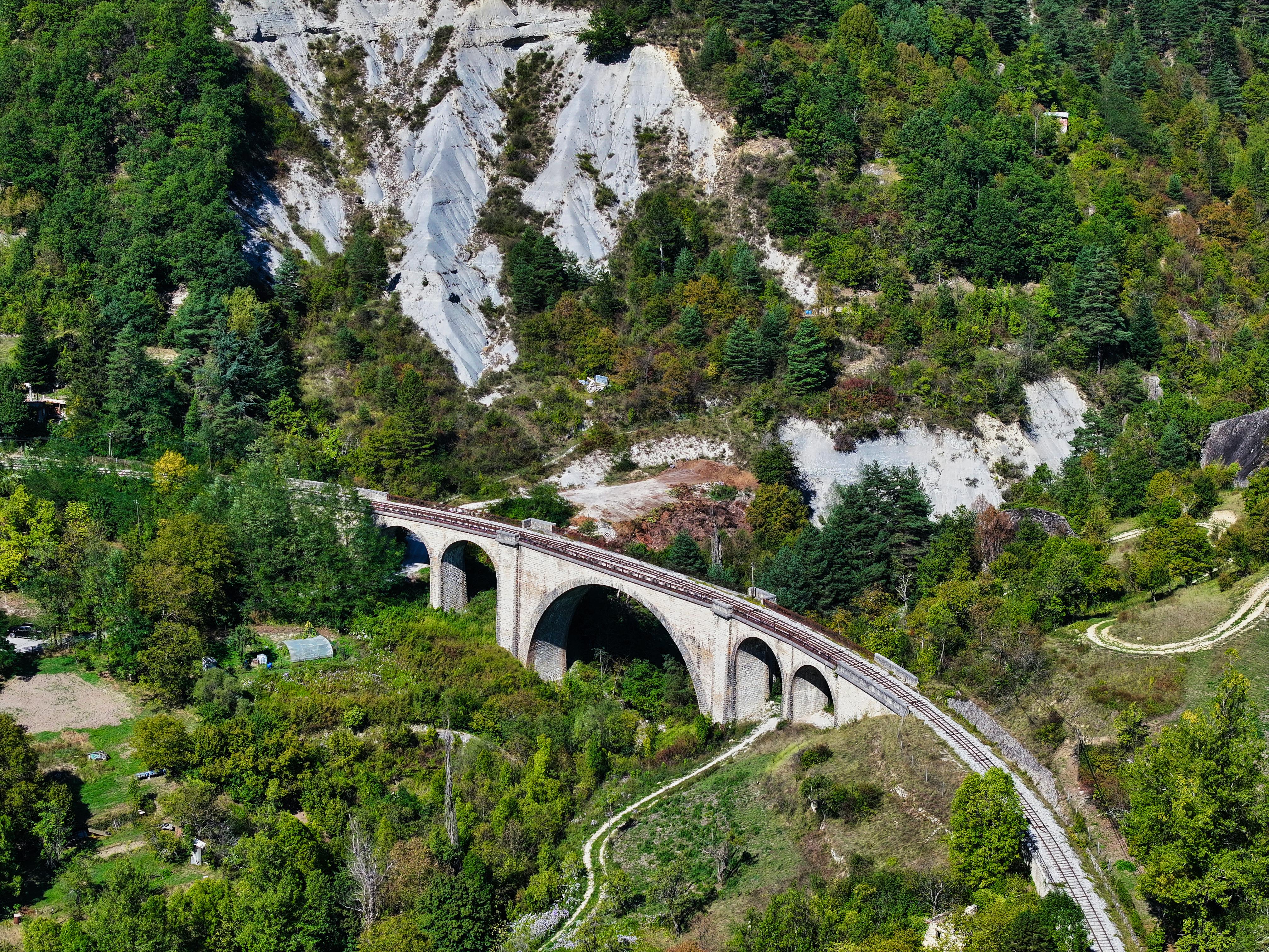 Spectacular Aerial View of Viaduct in Annot, France · Free Stock Photo