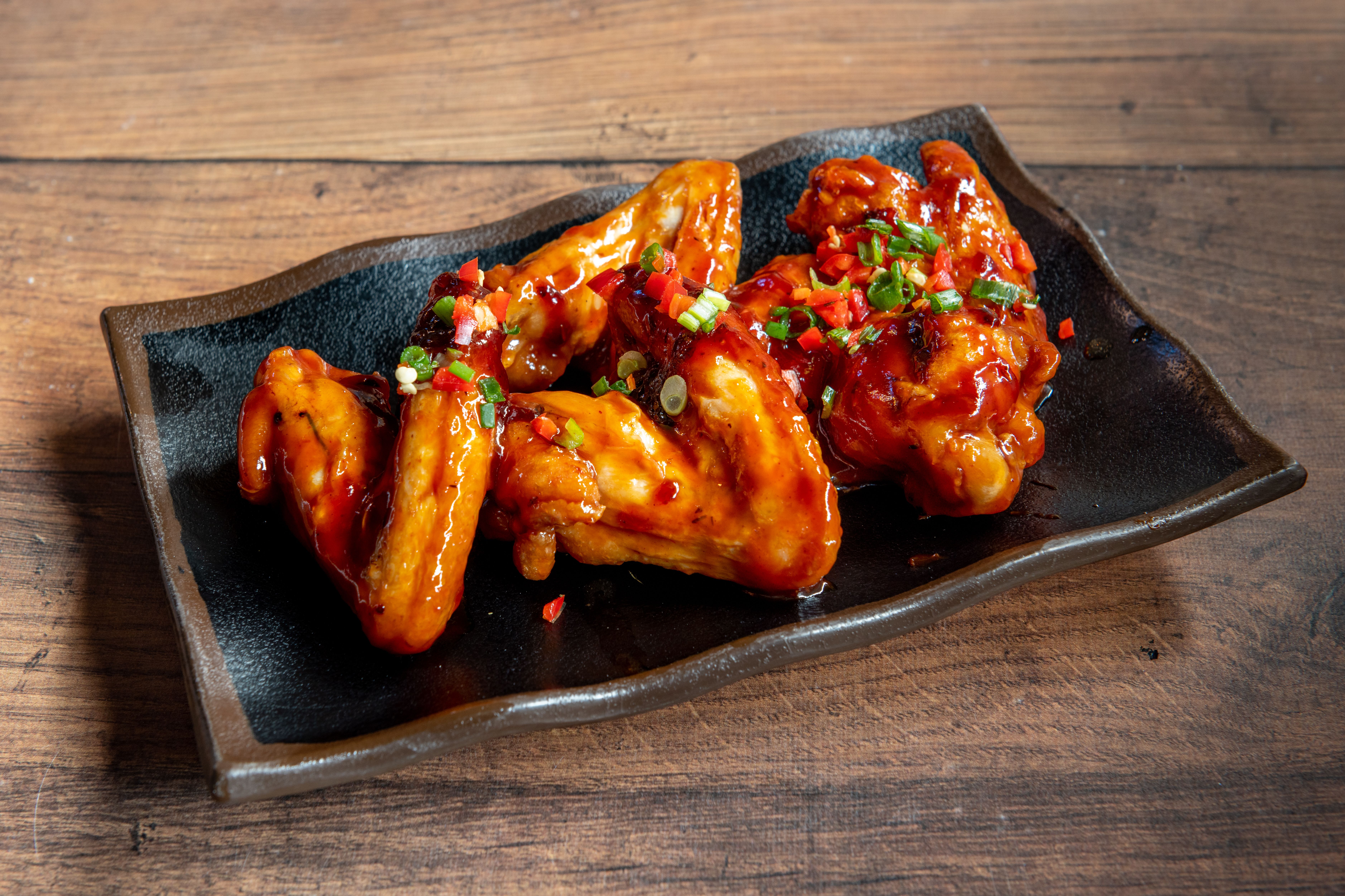 Savory Glazed Chicken Wings Platter · Free Stock Photo