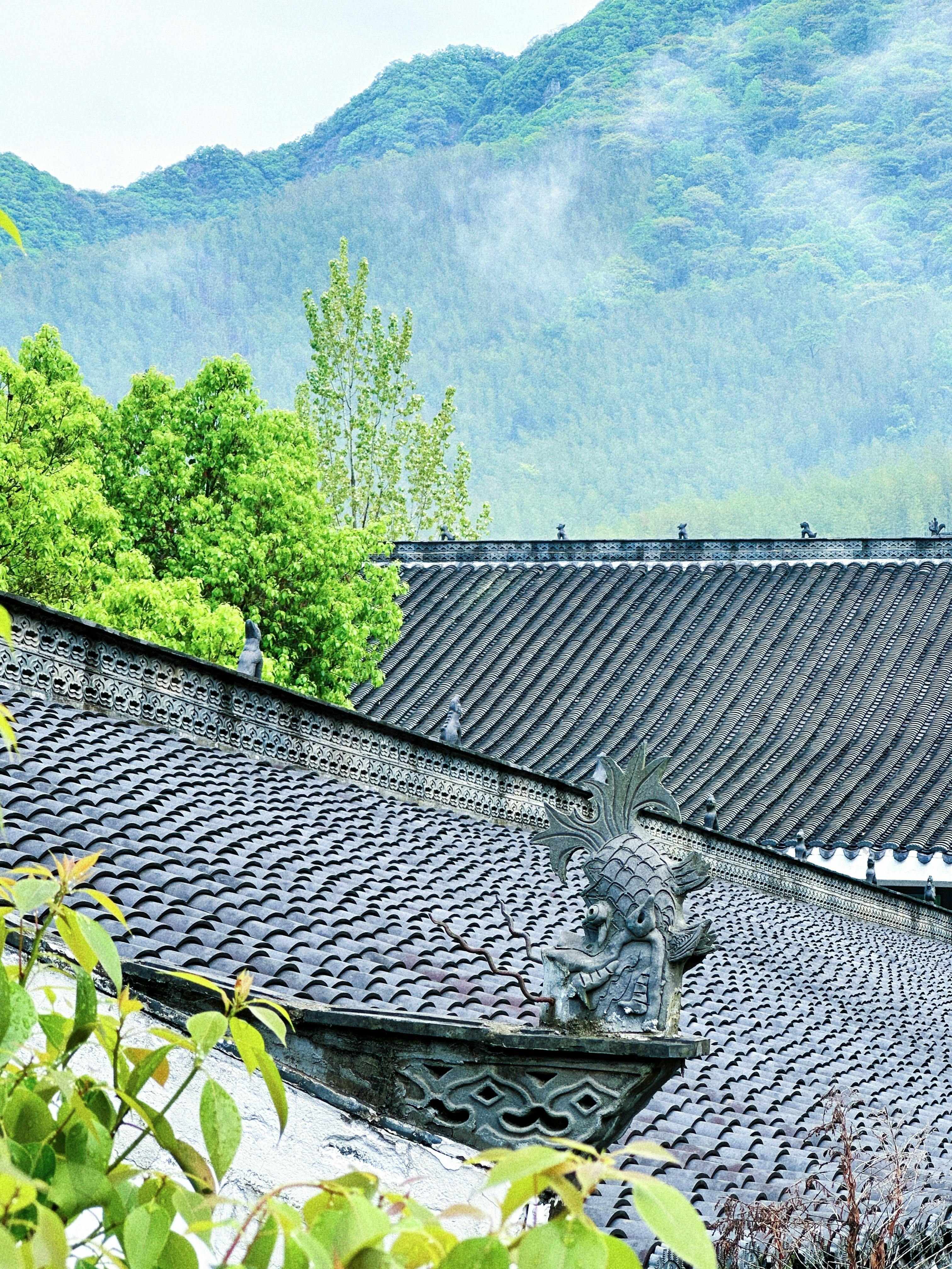Ancient Rooftop Architecture with Mountain View · Free Stock Photo