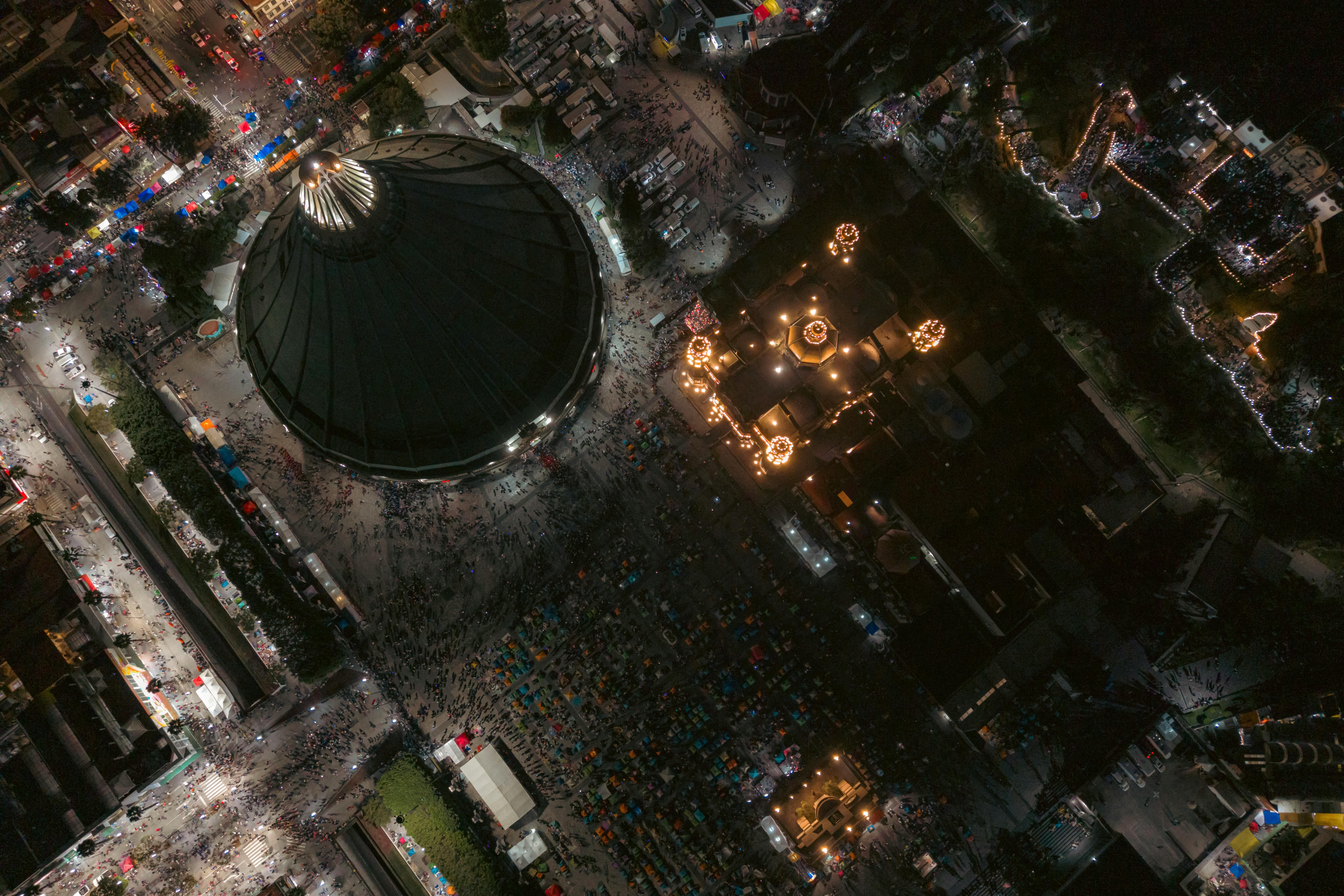 Aerial Night View of Festival in Monterrey · Free Stock Photo