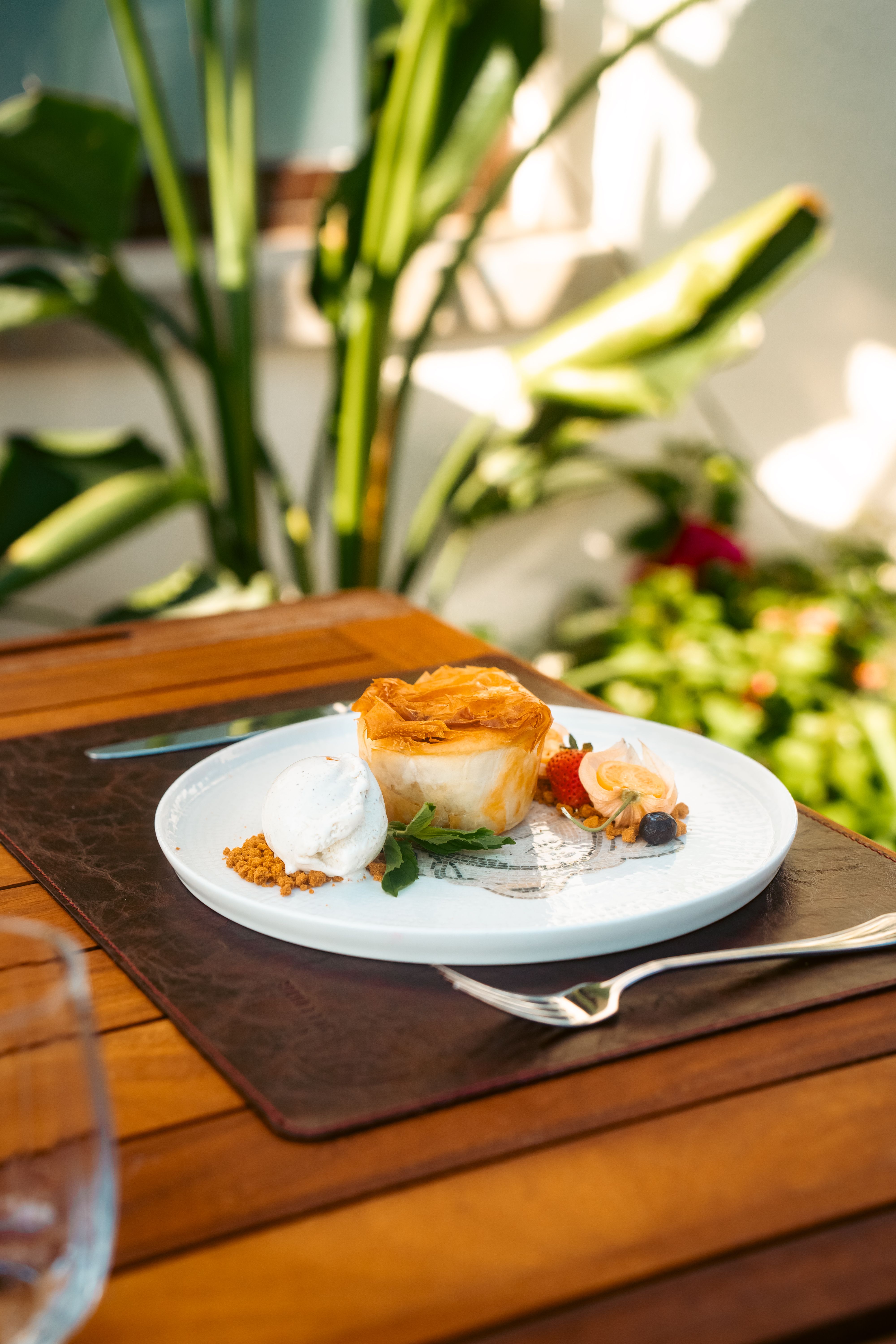 Delicious Dessert Served in Outdoor Setting · Free Stock Photo