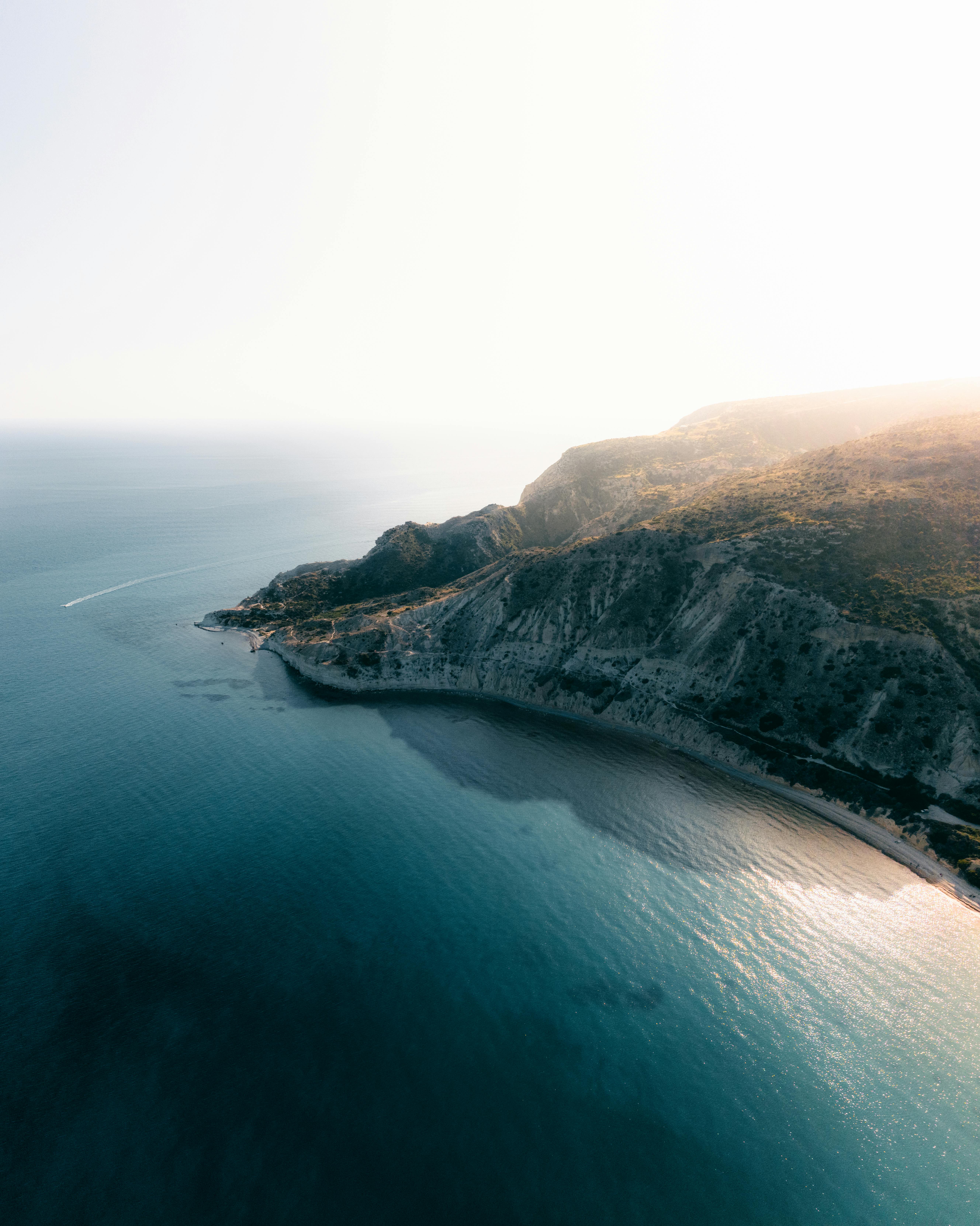 Aerial View of Cyprus Coastal Landscape at Sunrise · Free Stock Photo