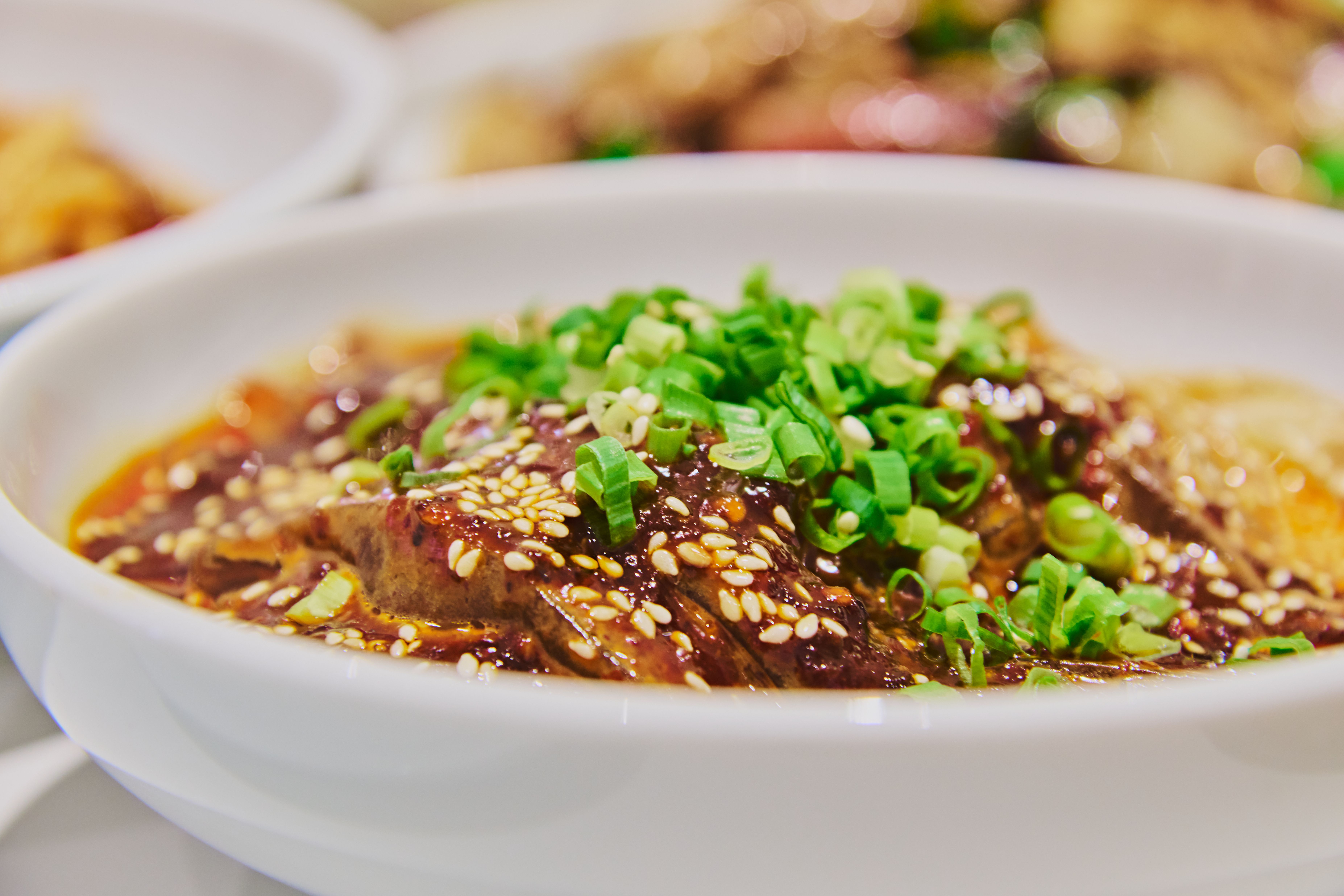 Flavorful Asian Dish with Sesame and Scallions · Free Stock Photo