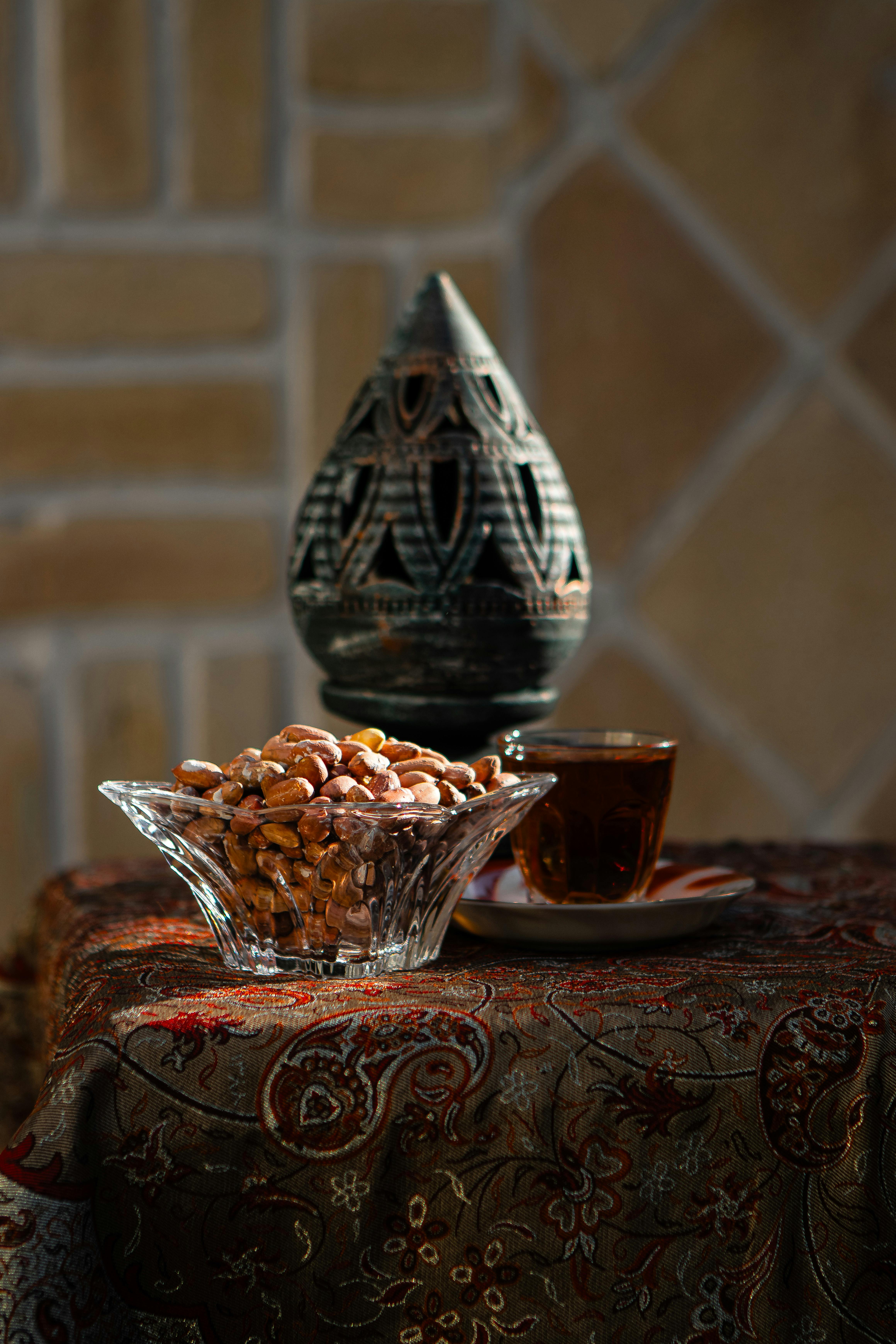 Traditional Iranian Tea Setup with Nuts · Free Stock Photo