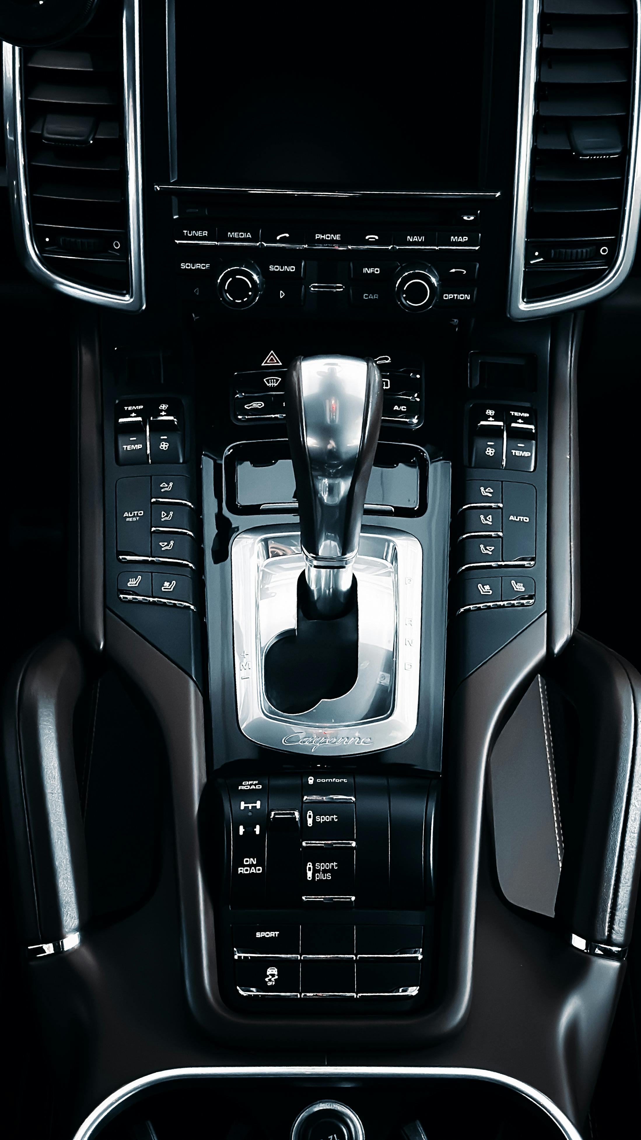 Luxury Car Center Console Gear Shift Closeup · Free Stock Photo