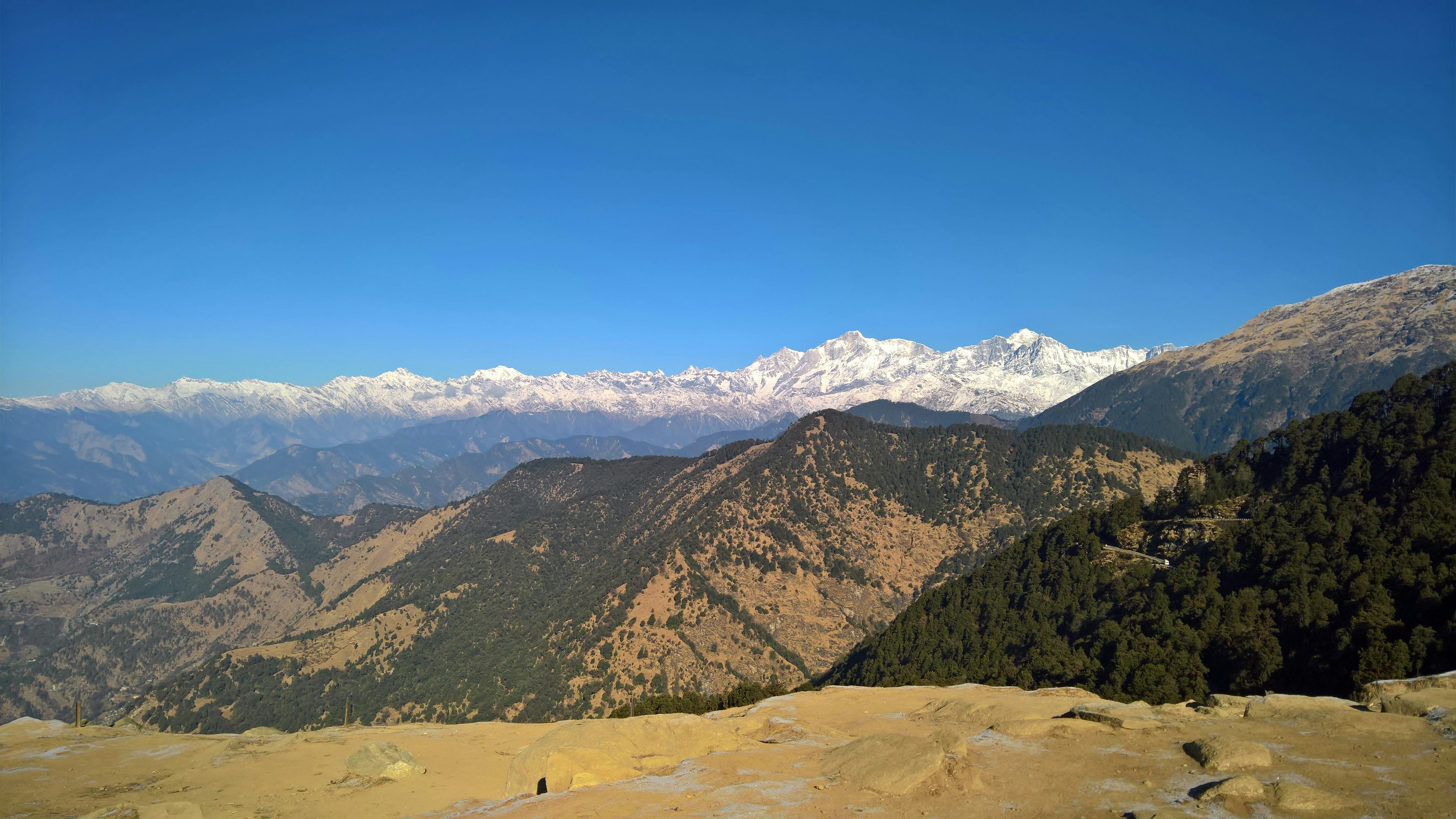 Stunning Mountain View Under Clear Blue Sky · Free Stock Photo