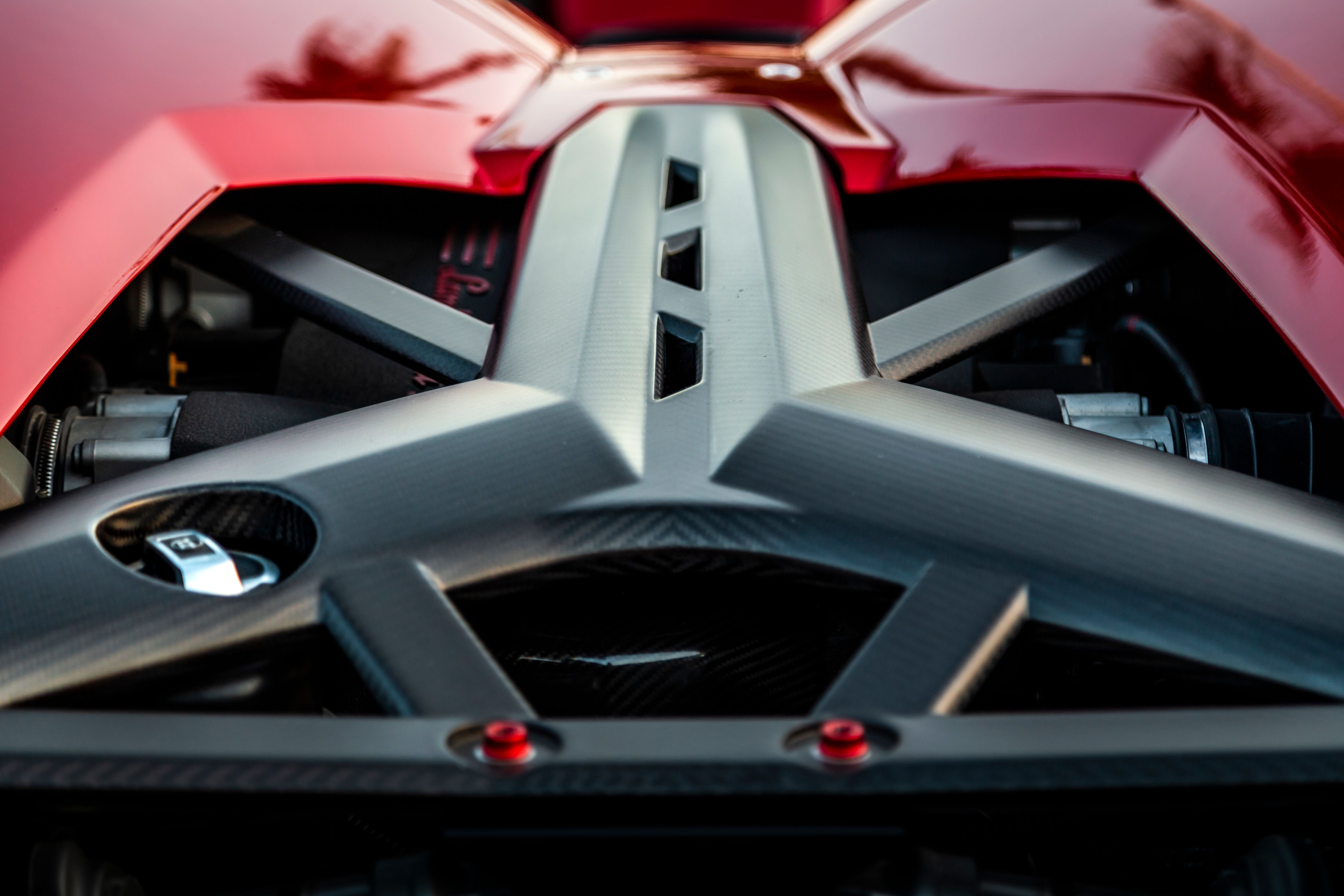 High-Performance Engine Detail of Luxury Sports Car · Free Stock Photo