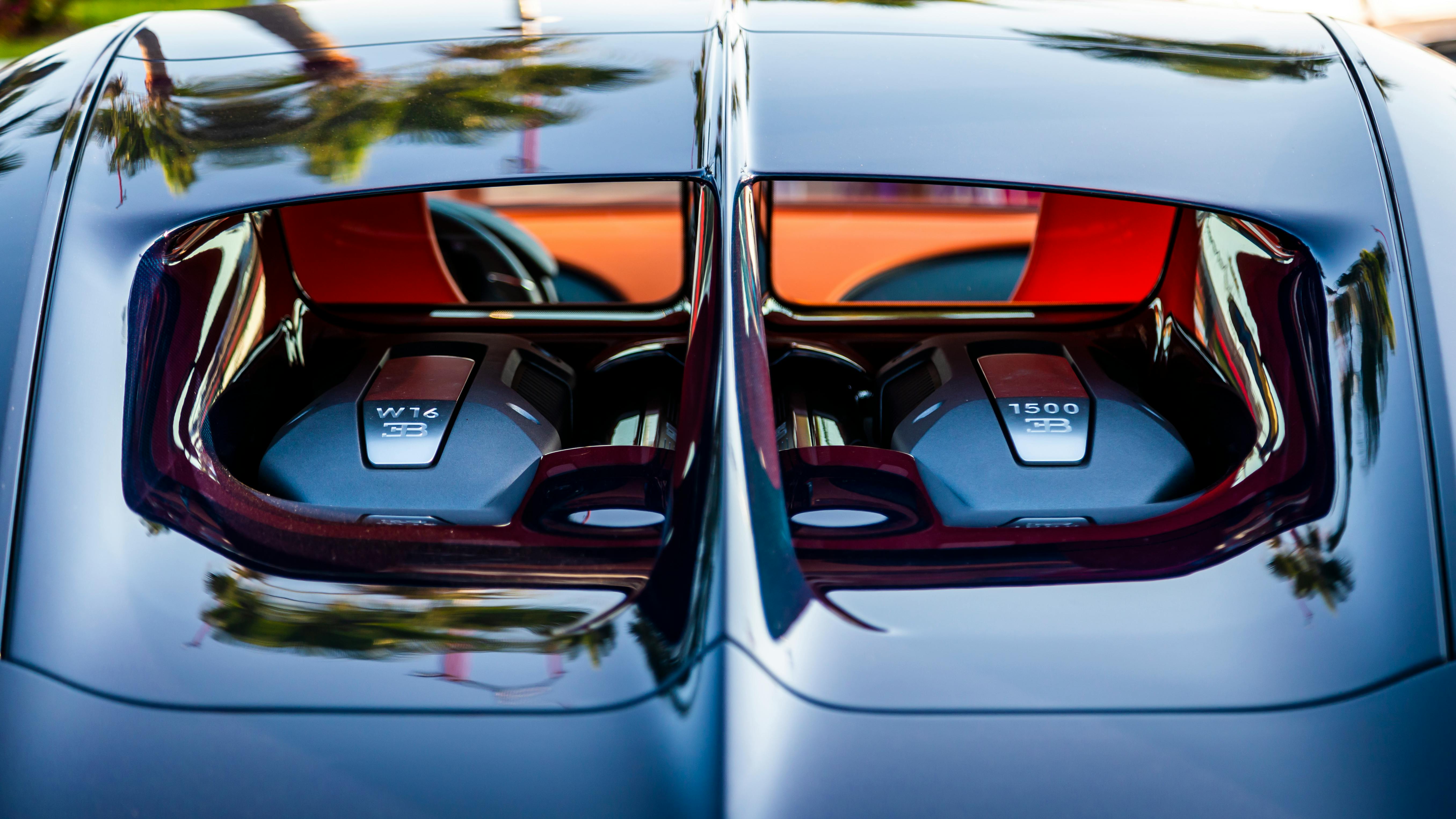 Close-Up View of Luxury Car Engine Detail · Free Stock Photo