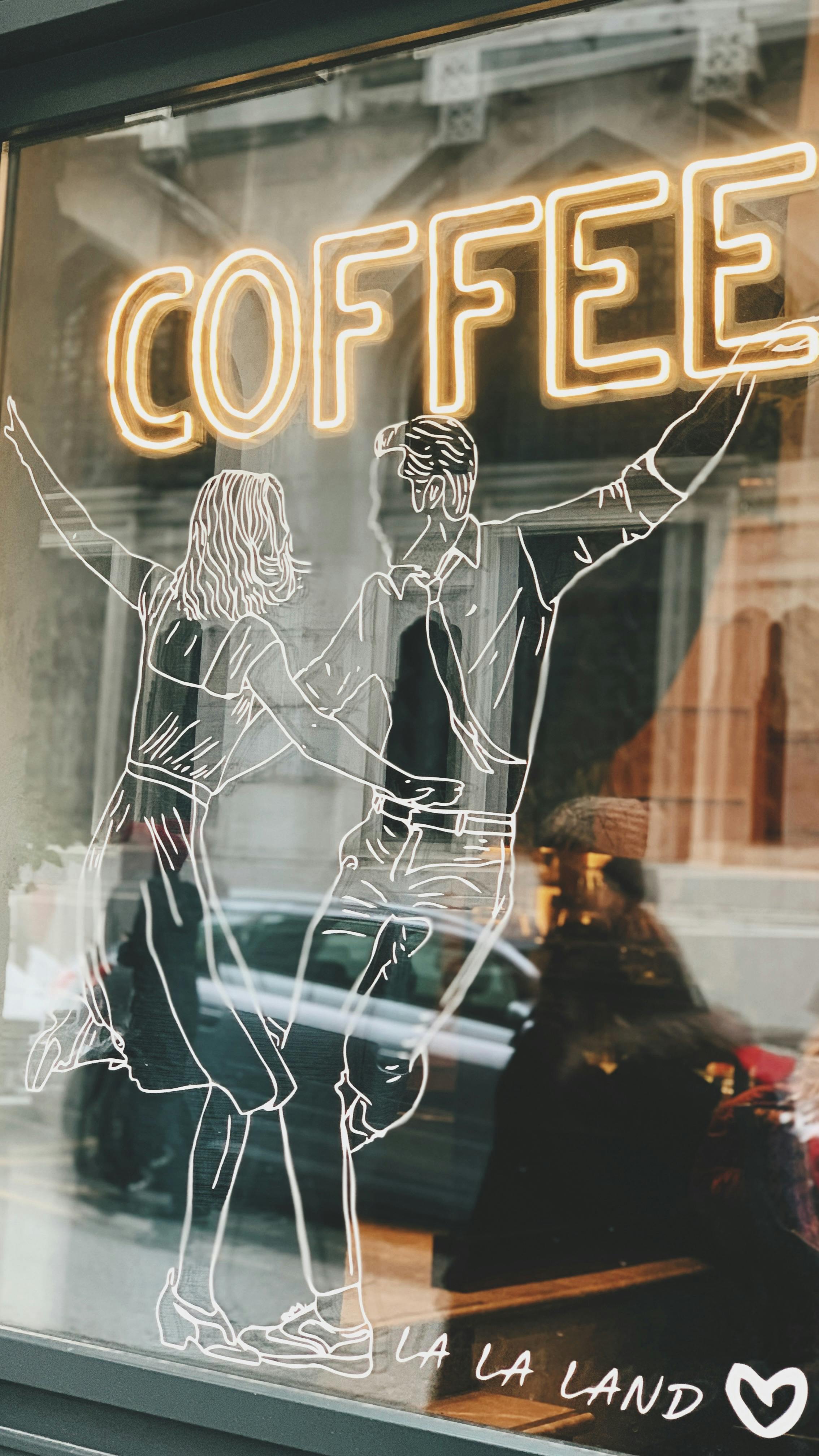 Charming Coffee Shop Window Art in İstanbul · Free Stock Photo