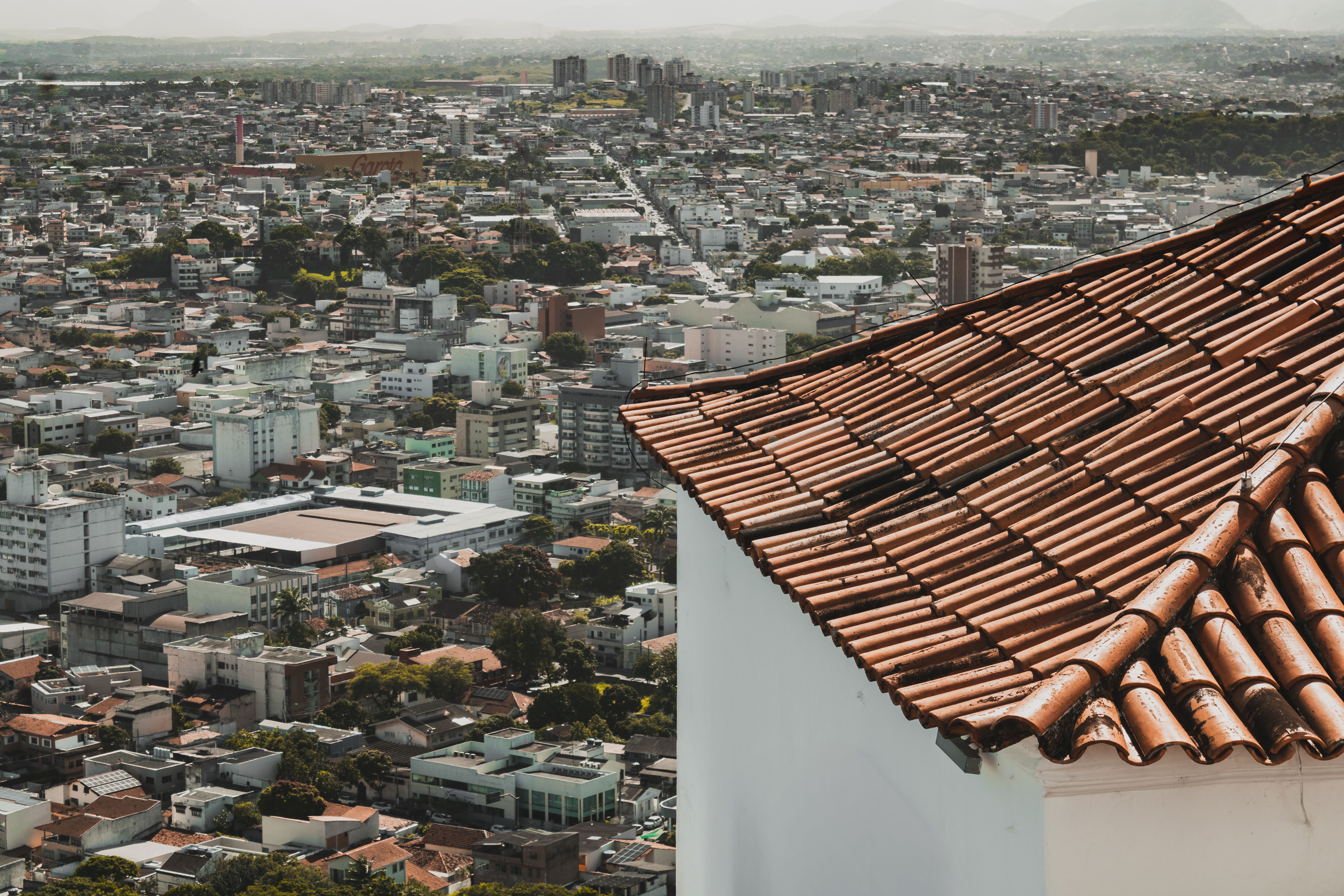 Aerial View of Urban Brazil with Rooftop · Free Stock Photo
