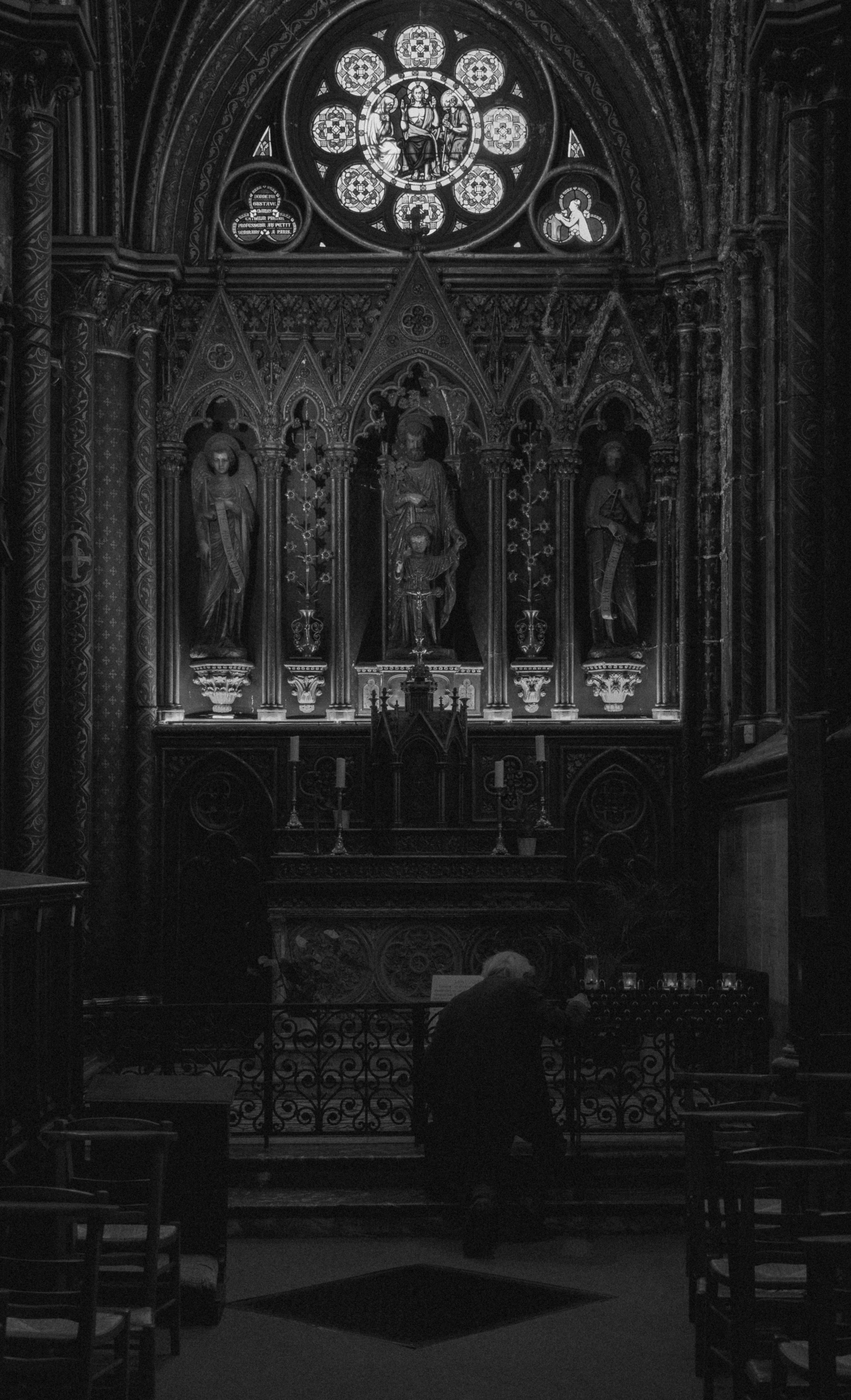 Stunning Gothic Church Interior with Intricate Stained Glass · Free ...