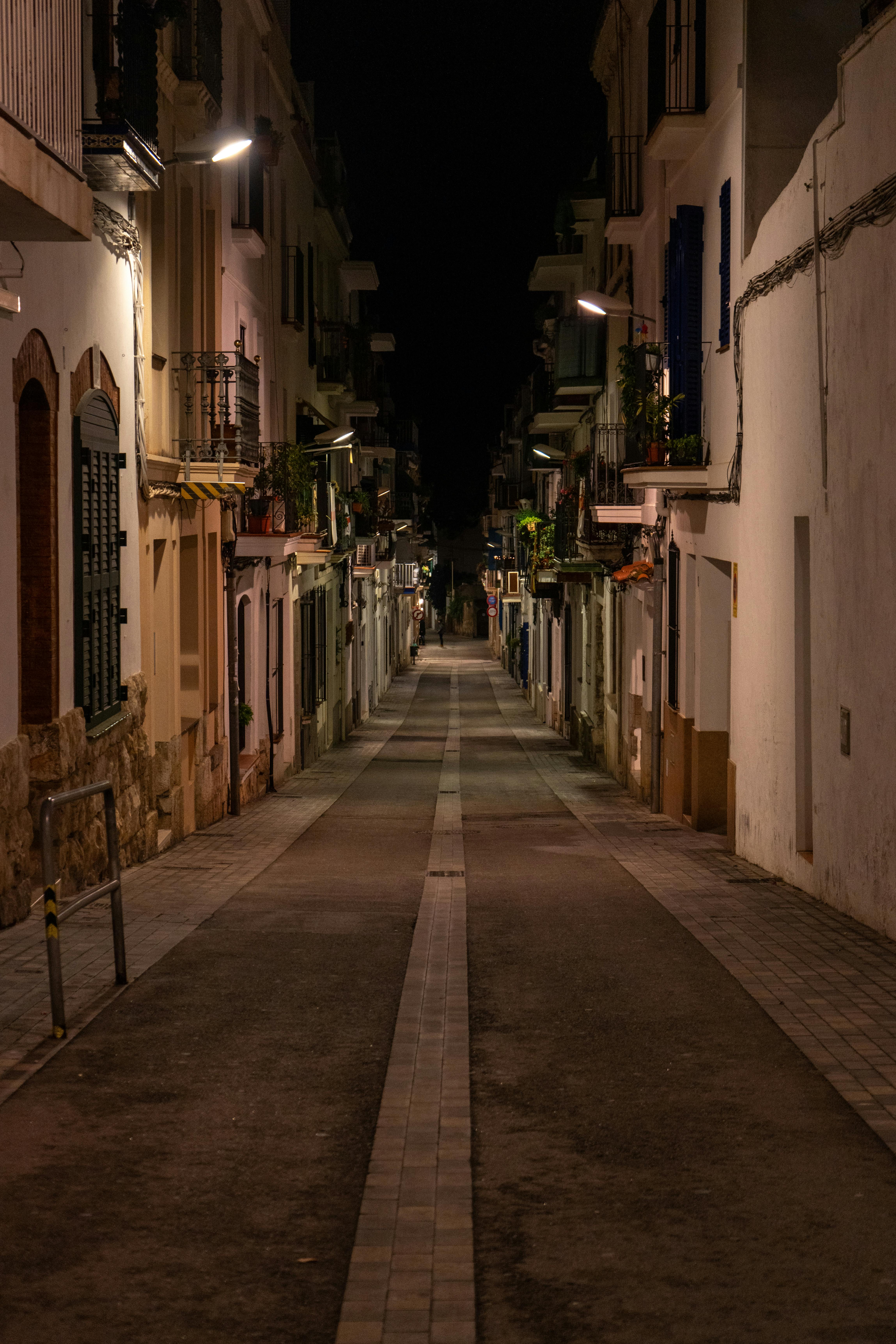 Quiet Night Street in Sitges, Spain · Free Stock Photo