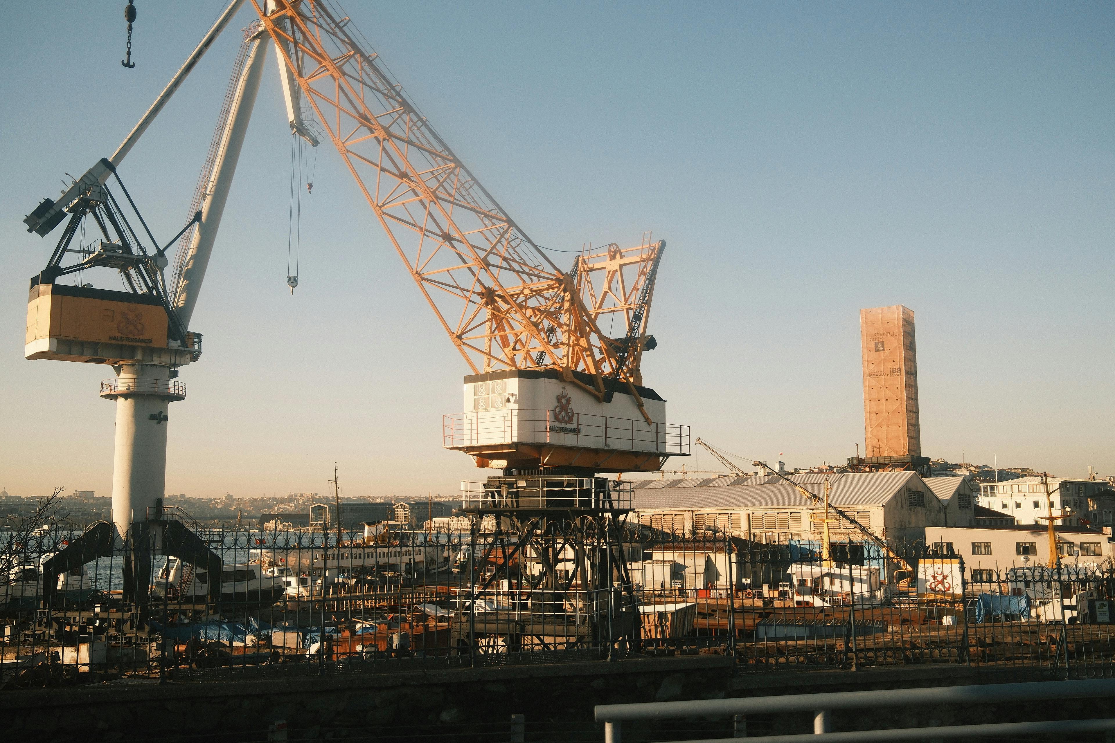 Industrial Crane at Dockyard During Daytime · Free Stock Photo