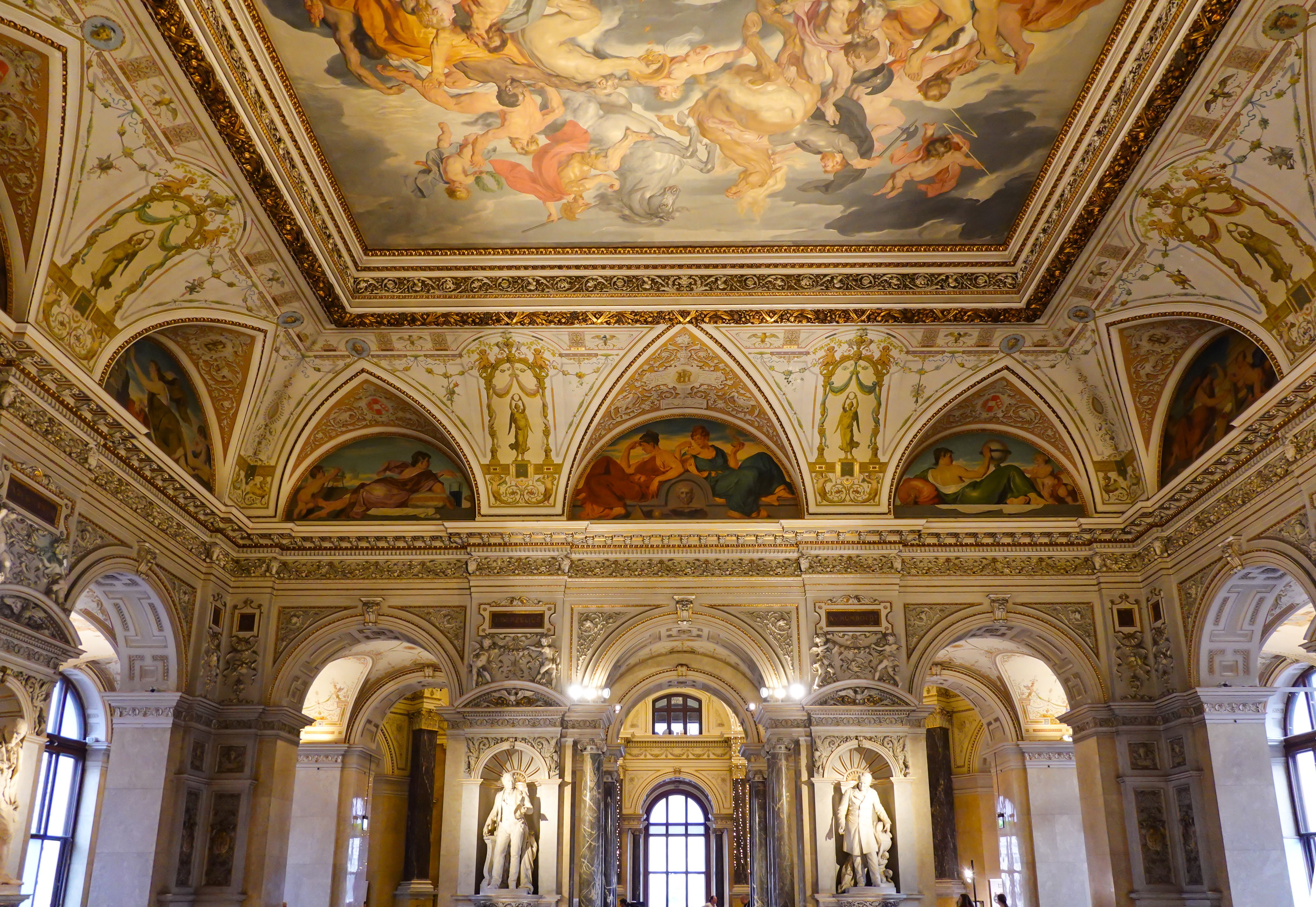 Ornate Museum Interior with Frescoed Ceiling · Free Stock Photo