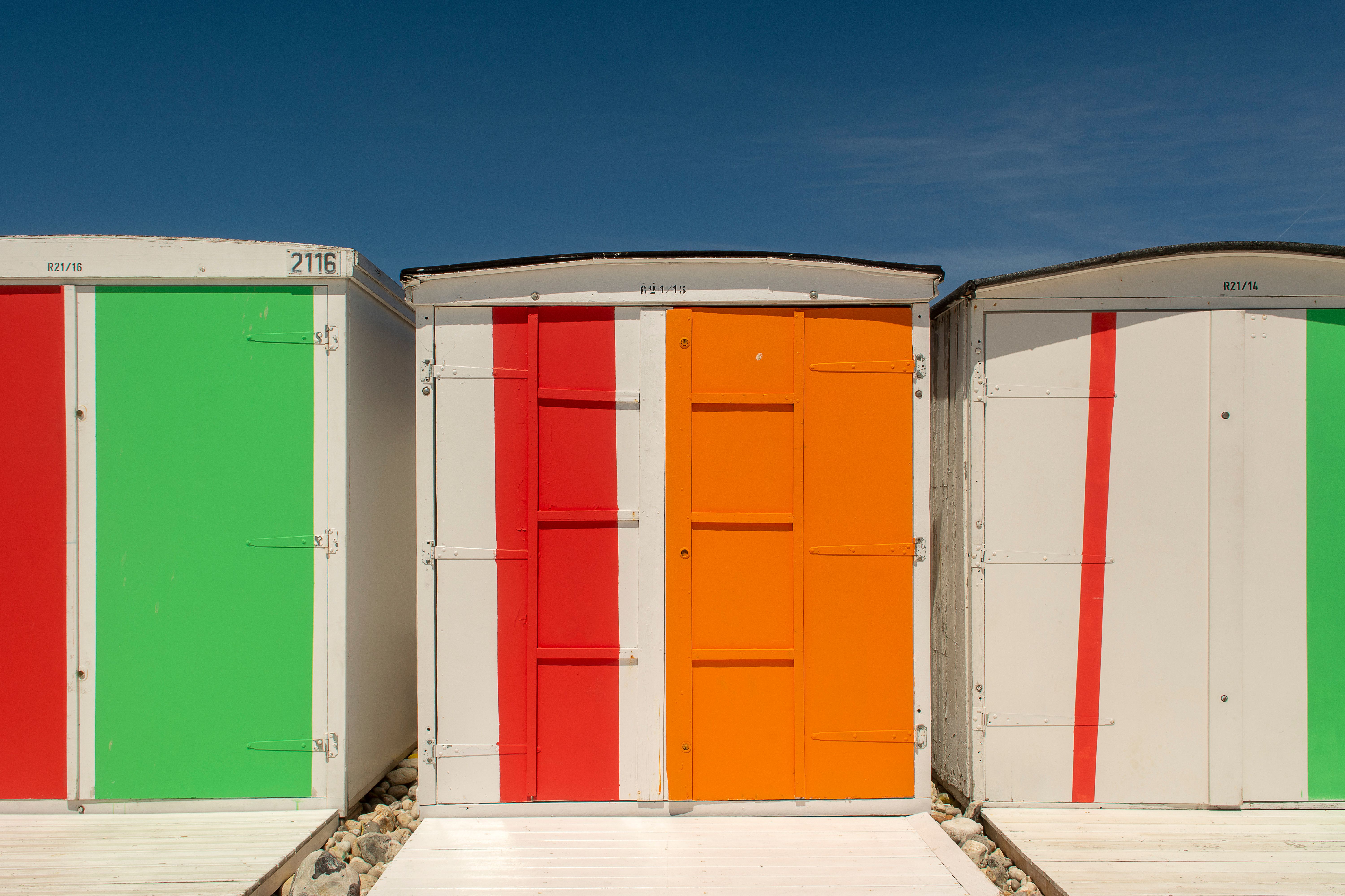 Colorful Shipping Container Sculpture in Le Havre Park · Free Stock Photo