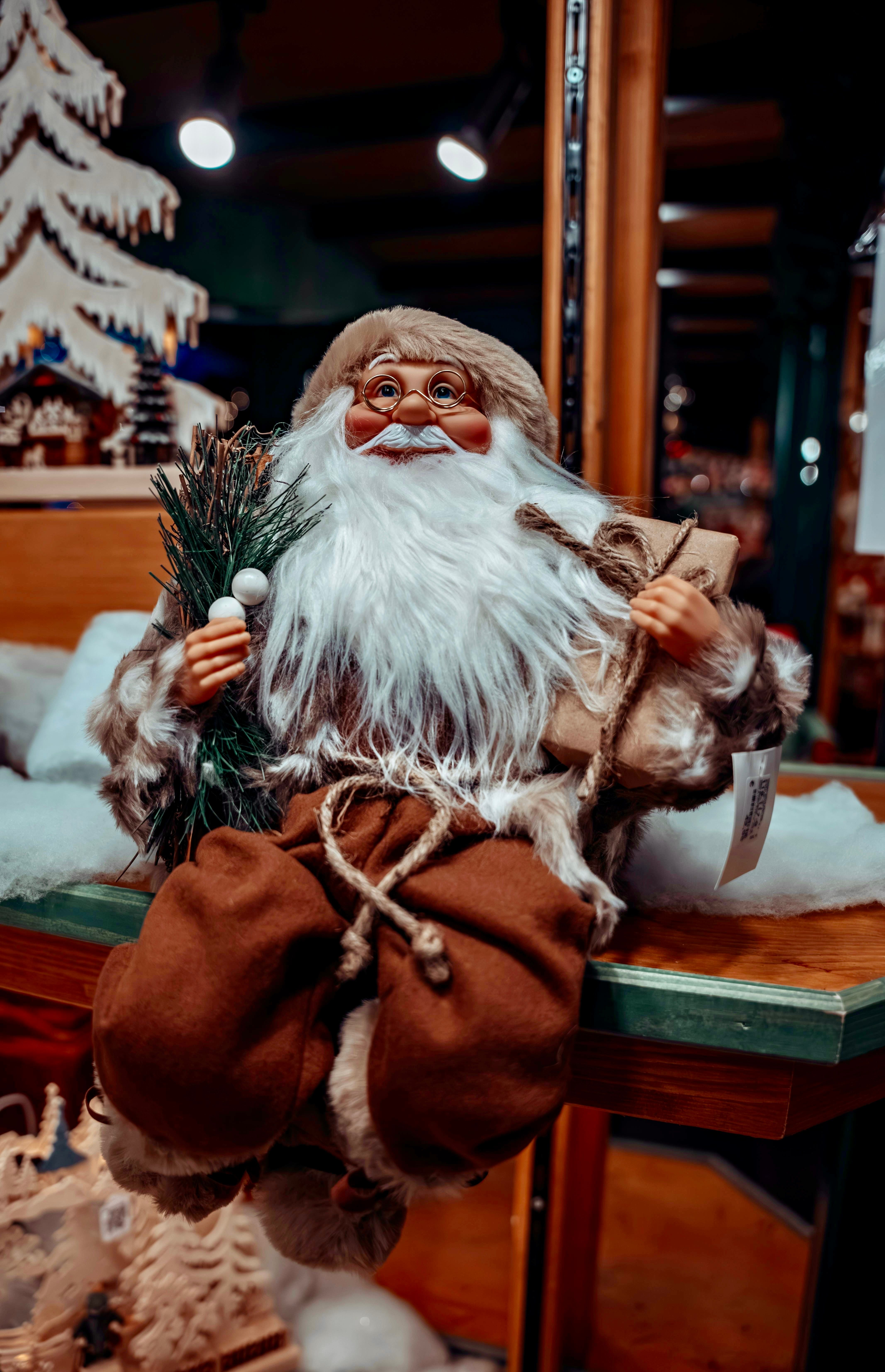 Festive Santa Figurine at Berlin Christmas Market · Free Stock Photo