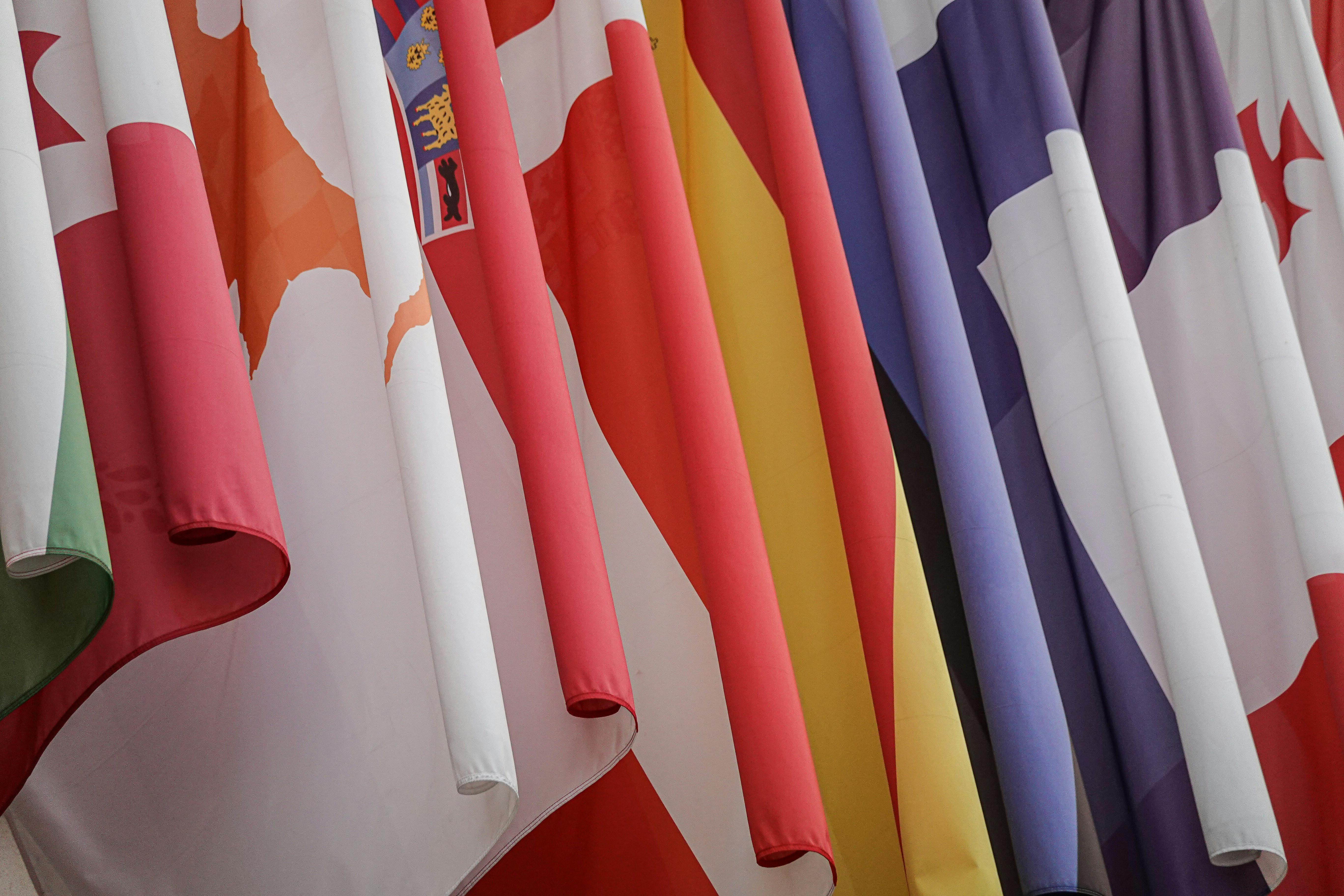 Assorted International Flags Hanging · Free Stock Photo