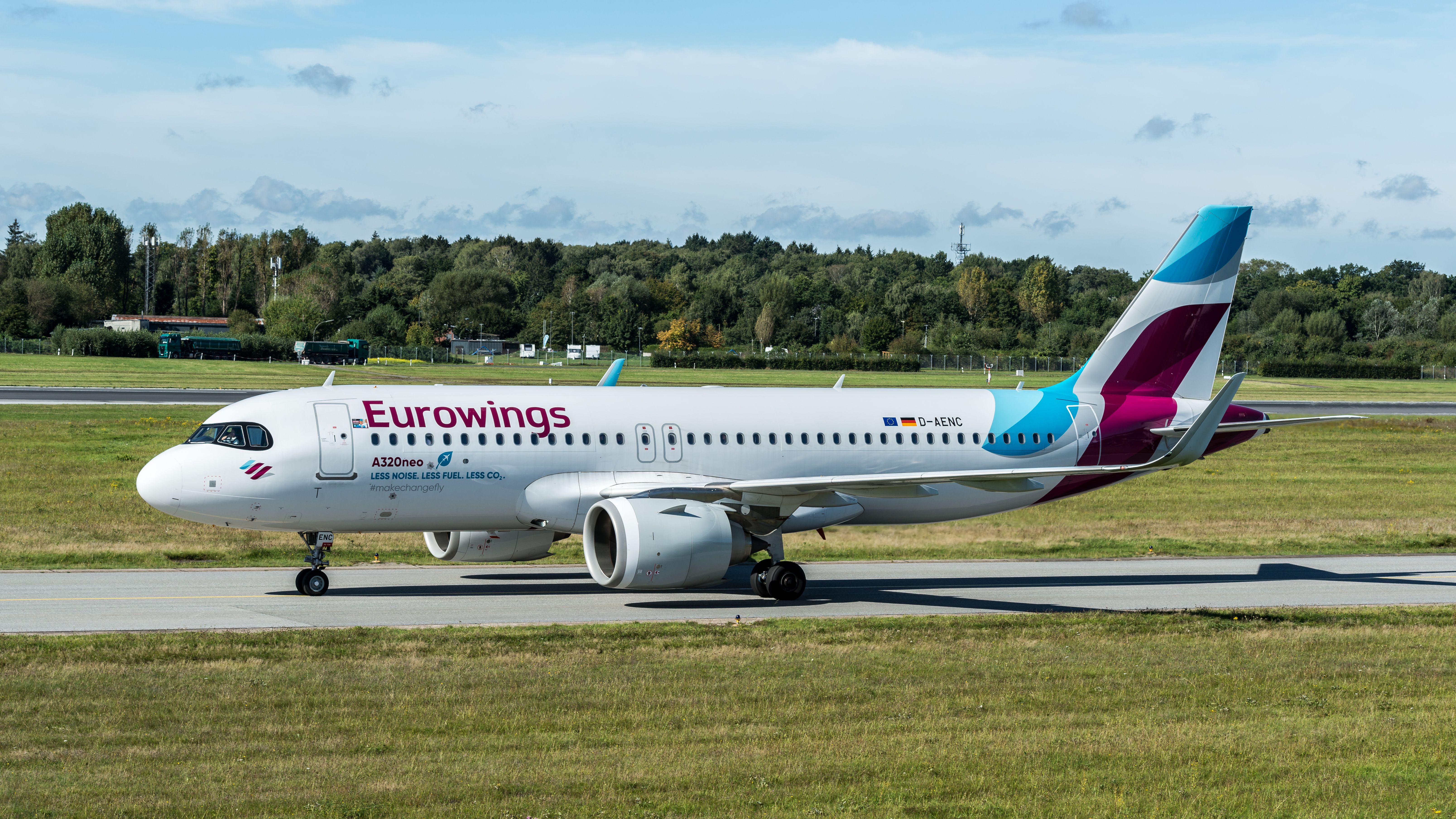 Eurowings Airbus A320neo at Hamburg Airport · Free Stock Photo